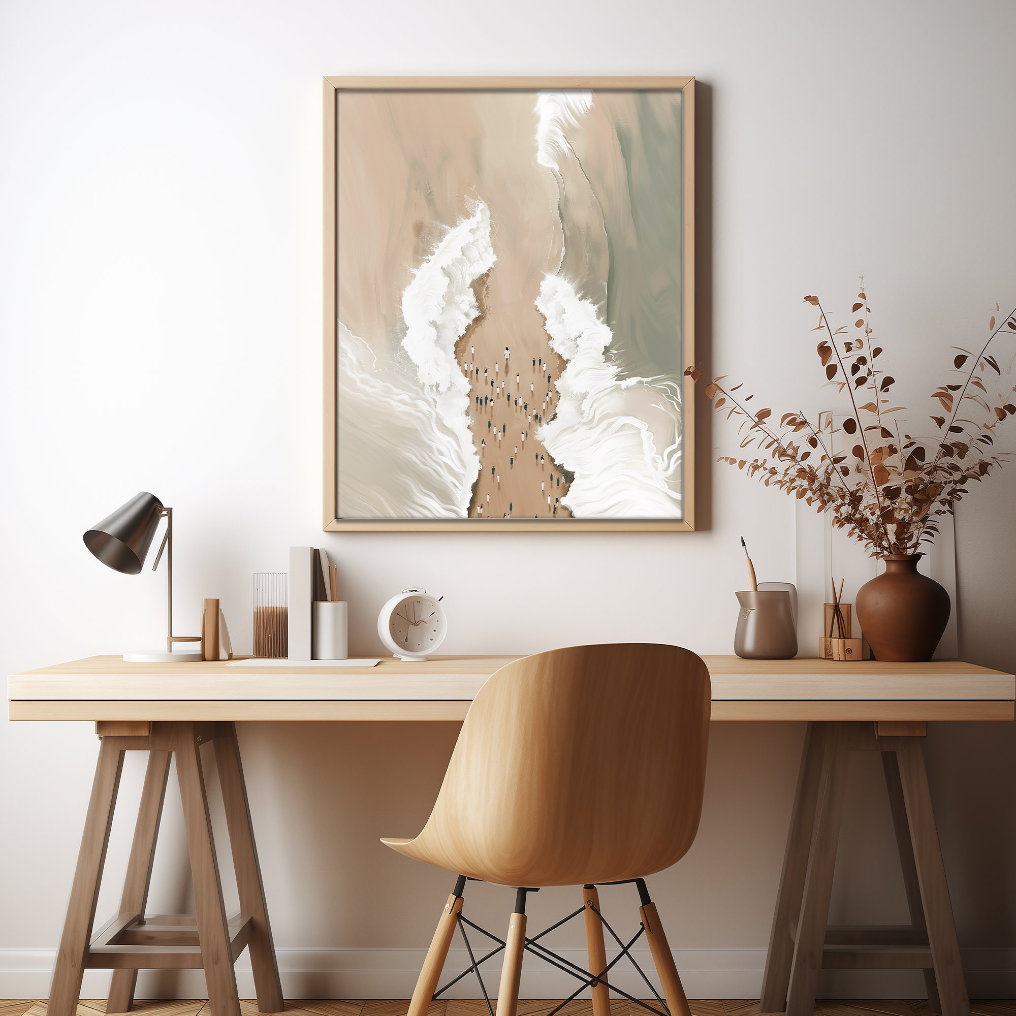 Moses Parting the Red Sea Wall Art, Crossing the Red Sea Art Print ...