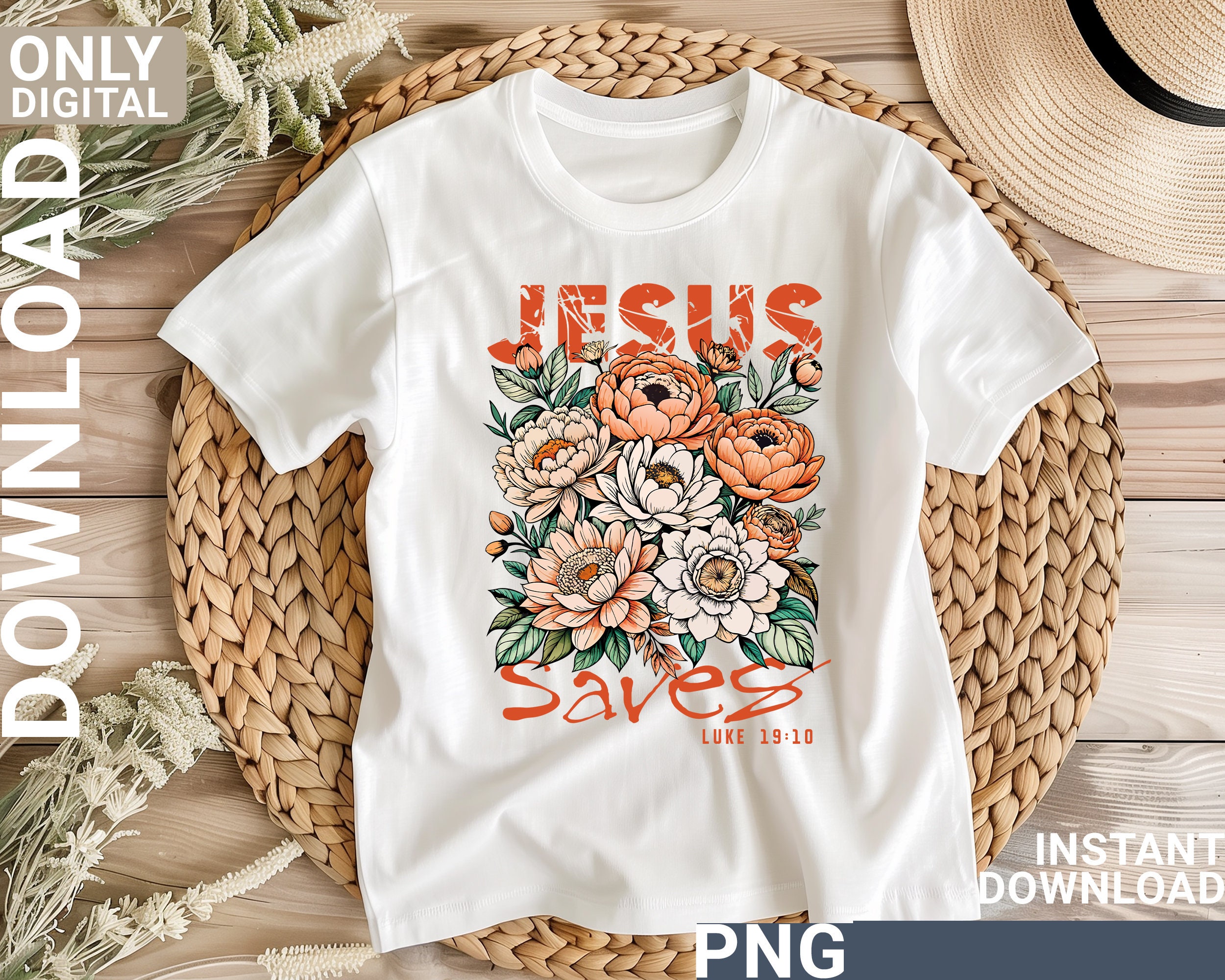 Jesus Saves Sublimation Design PNG, Christian Floral Shirt Design ...