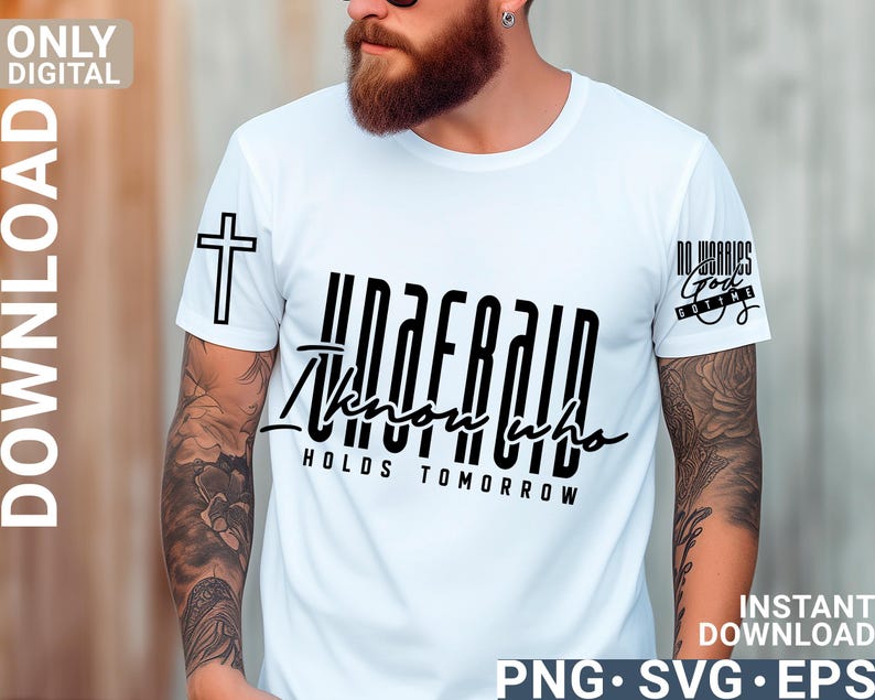 Unafraid Svg No Worries God Got Me Svg Png, Christian Quotes Svg, Jesus ...