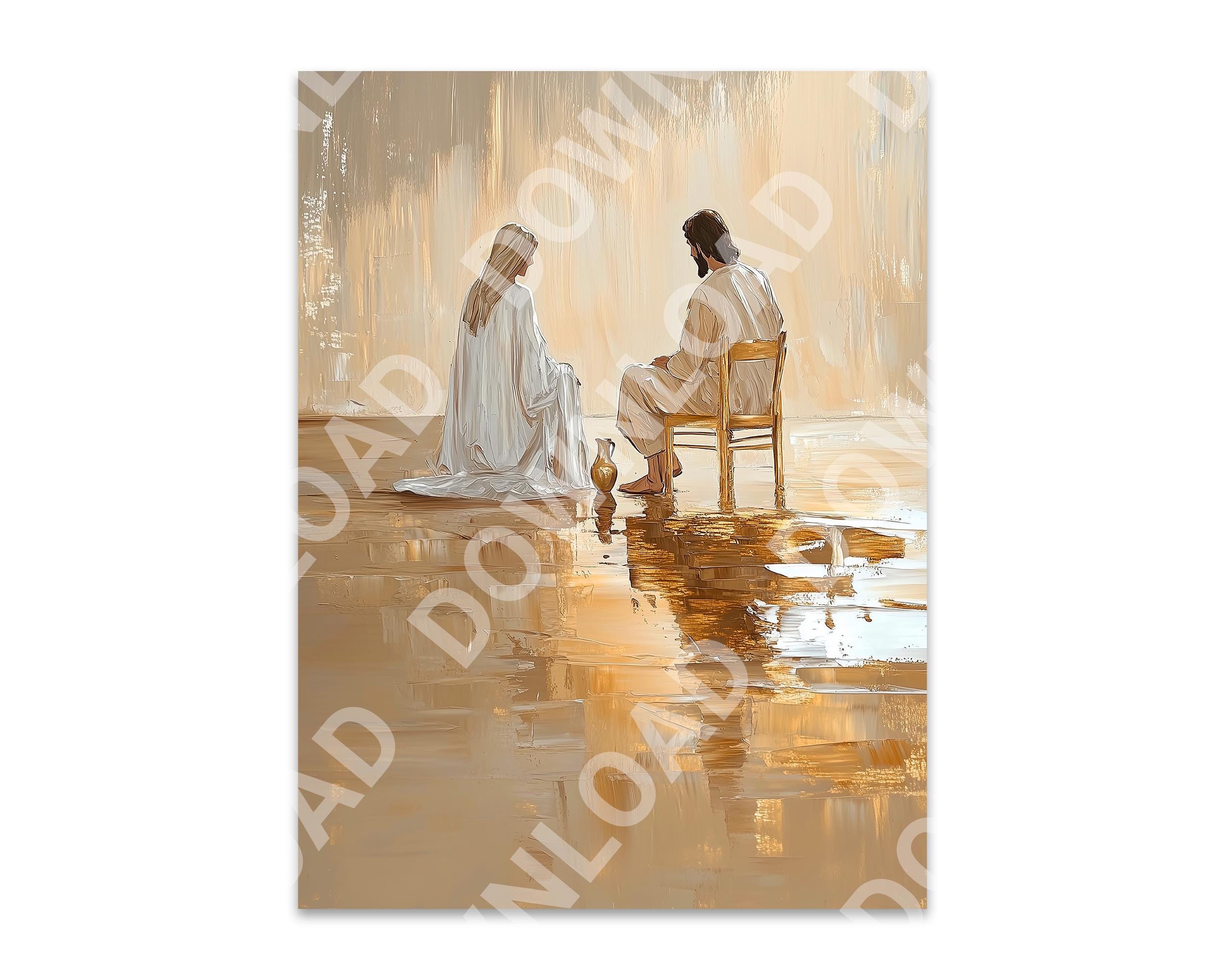 Mary With Alabaster Flask Wall Art Printable, Jesus Art, Bible Poster ...