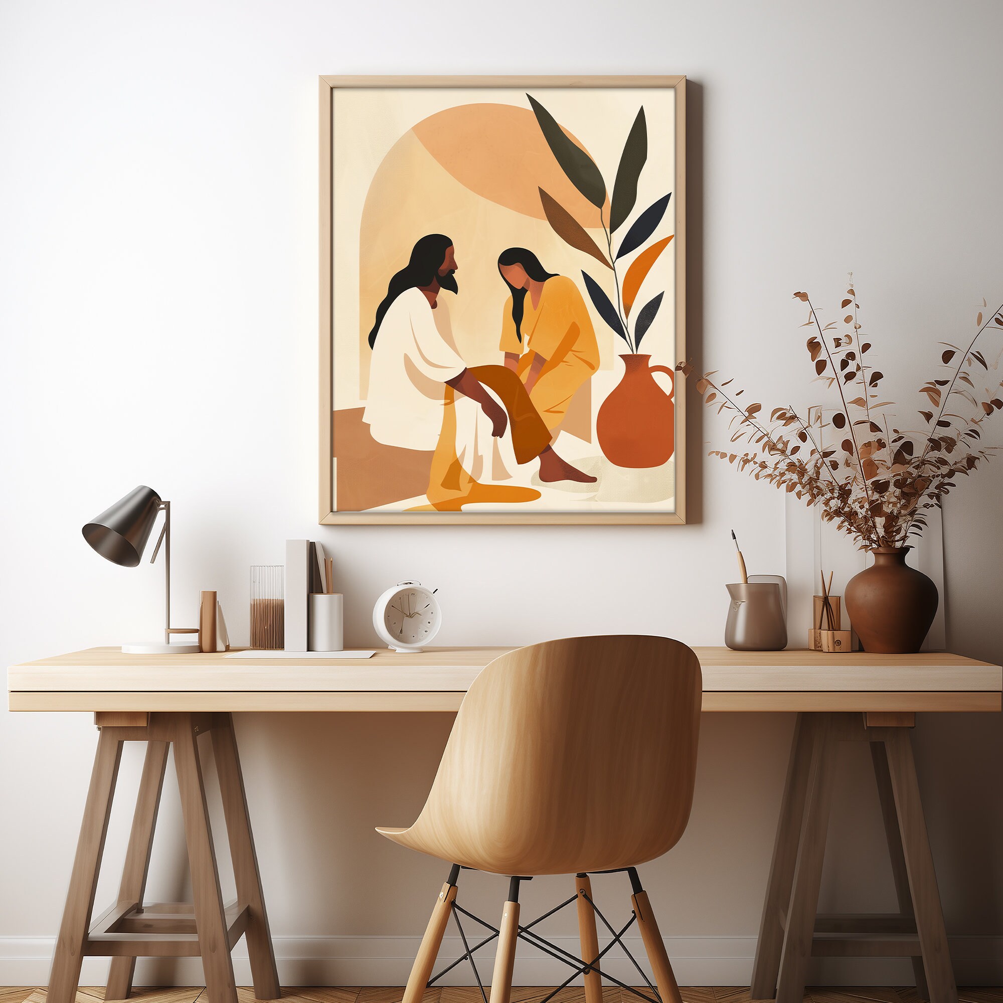 Mary With Alabaster Flask, Digital Print, John 12:3, Jesus Print, Bible ...