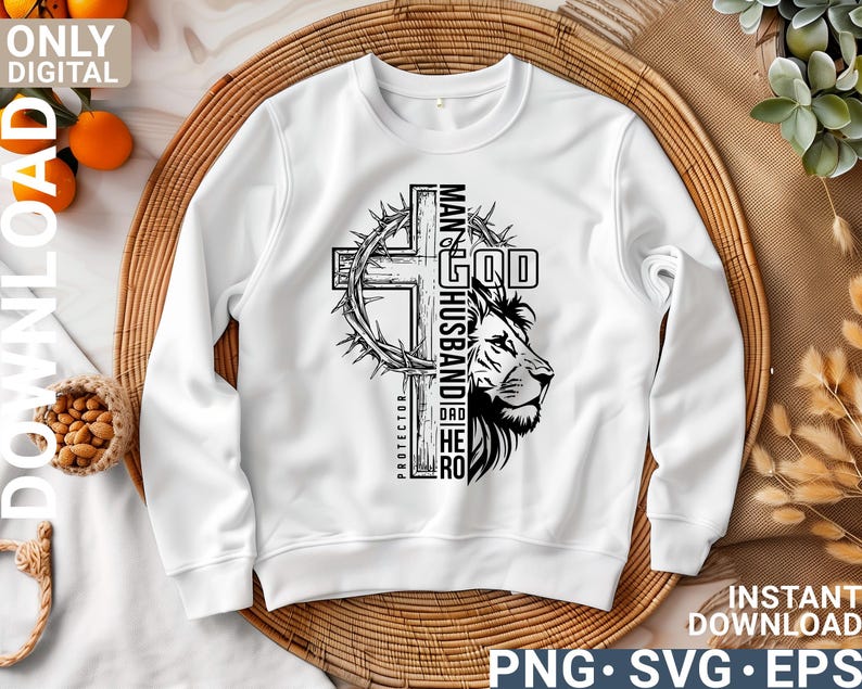 Man of God Svg Png Christian Shirt Design, Gift for Him, Gift for ...
