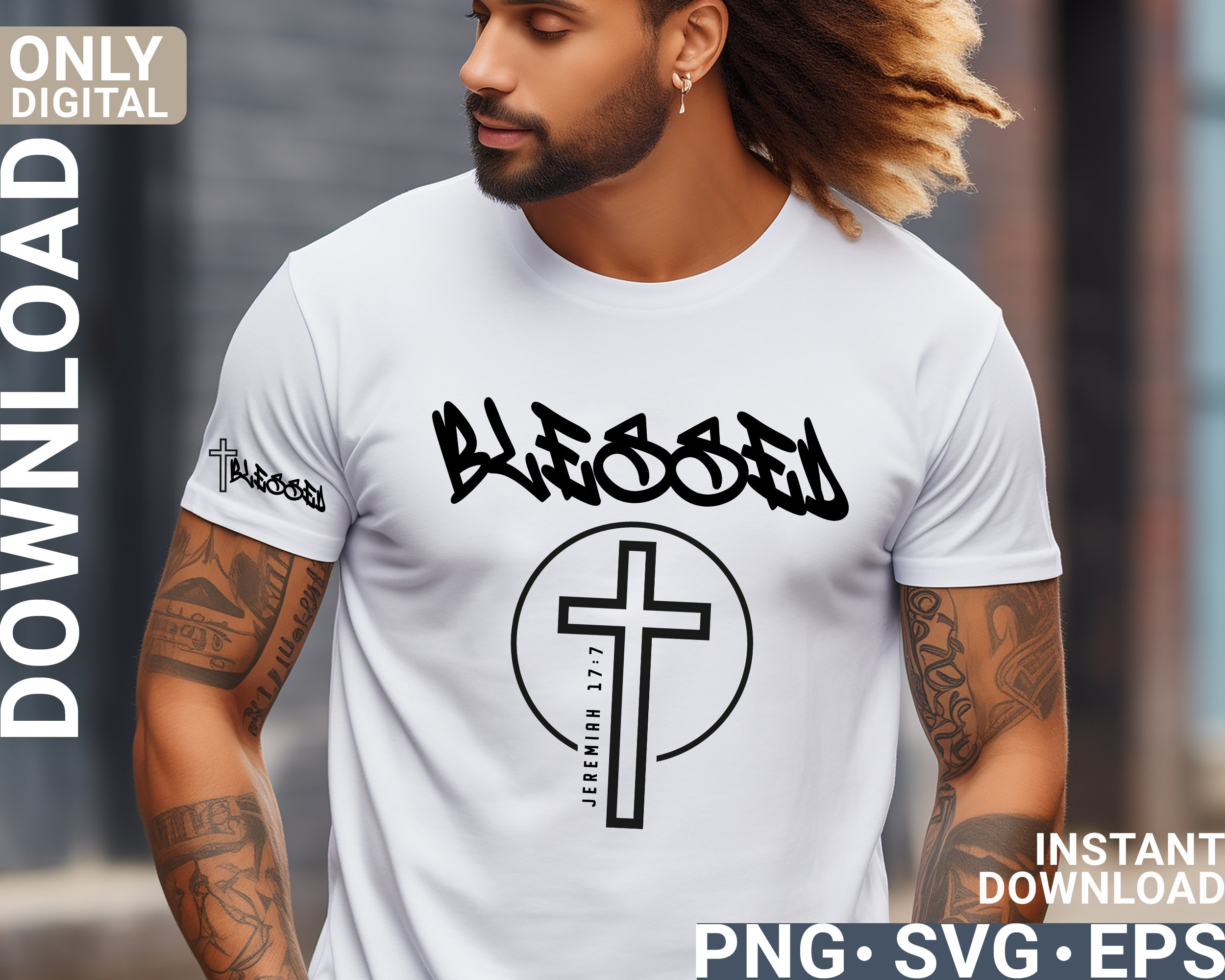 Blessed Svg Png Sublimatin Christian Shirt Design, Christian Men Svg ...
