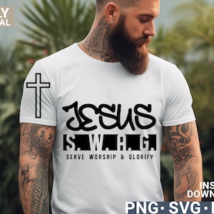Jesus SWAG Serve Worship and Glorify SVG Png, Christian Svg, Jesus Svg ...