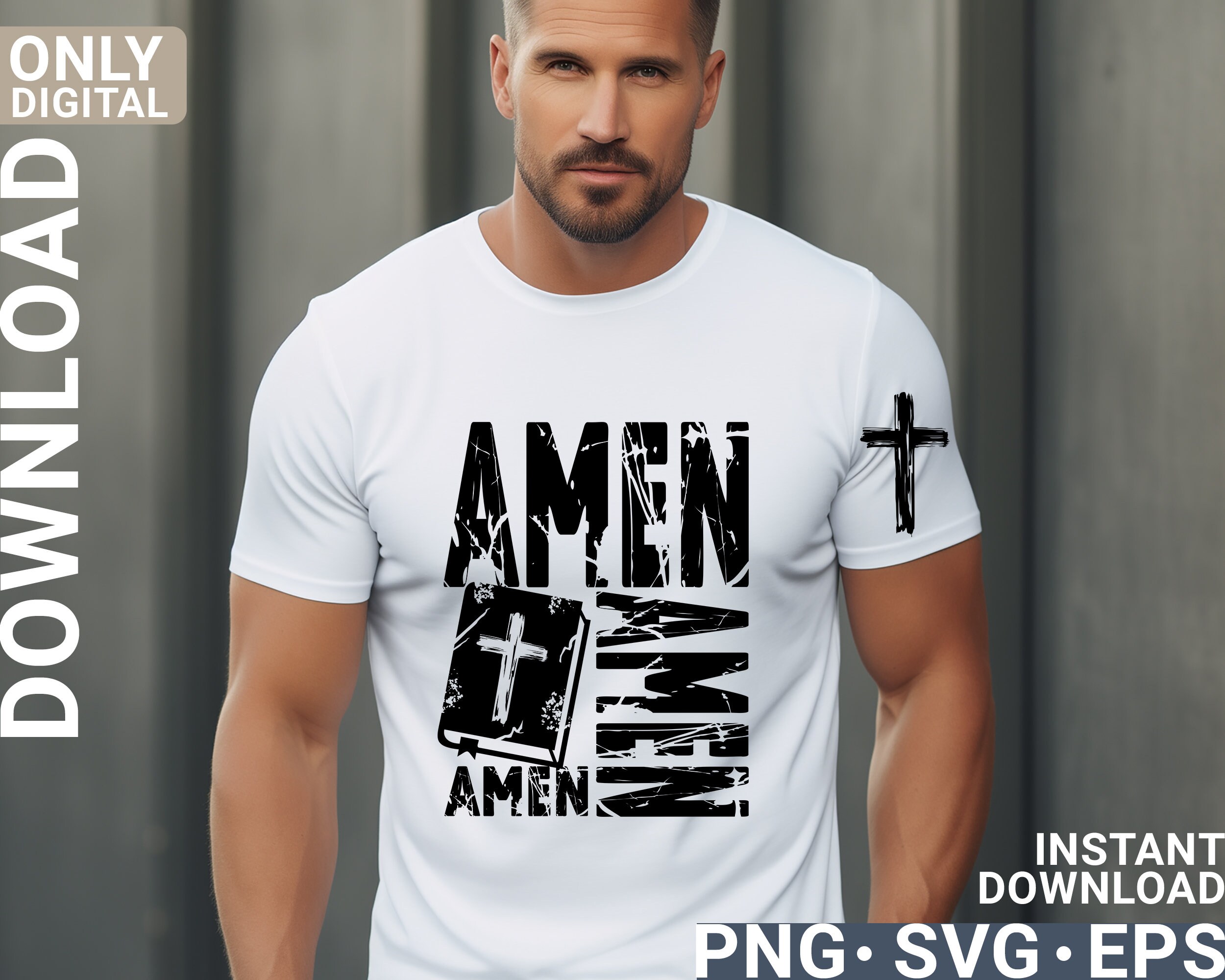 Vintage Amen Svg Png, Christian Svg, Pray Svg, Prayer Svg, Religious ...