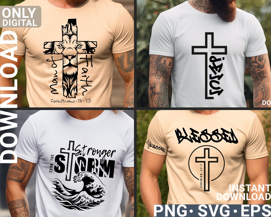 Stronger Than the Storm Svg Png, Jesus Christ Svg Png, Blessed Svg, Man ...