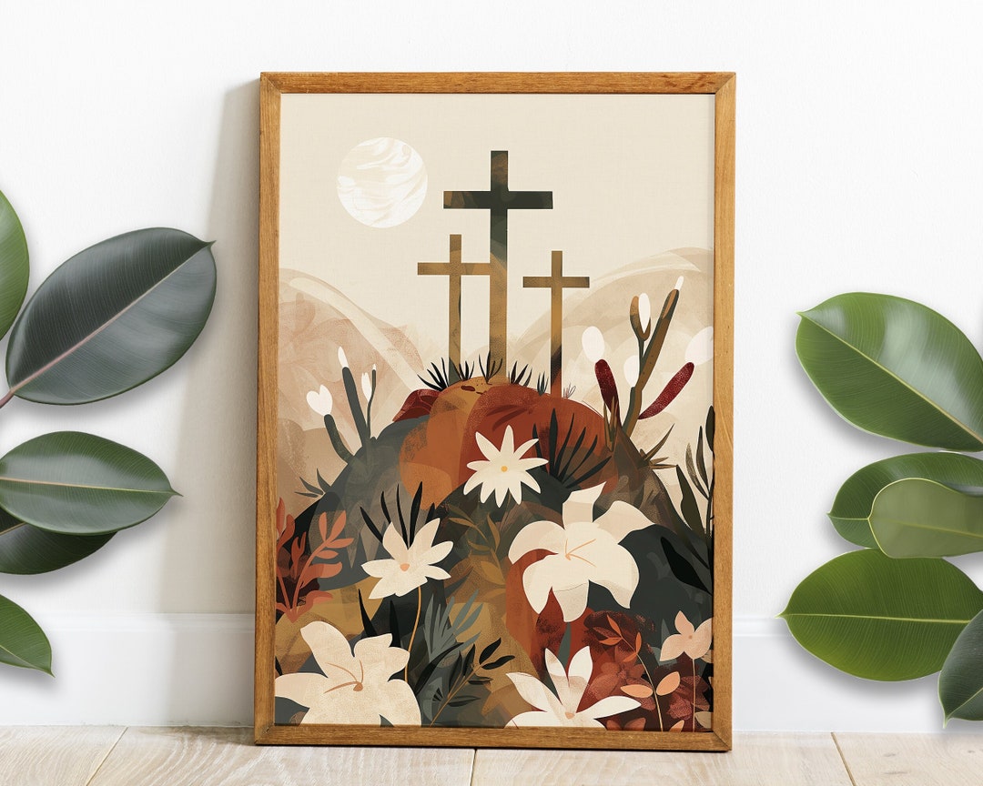 Crucifixion of Christ, Digital Print, Jesus Art, Bible Verse Art, Bible ...