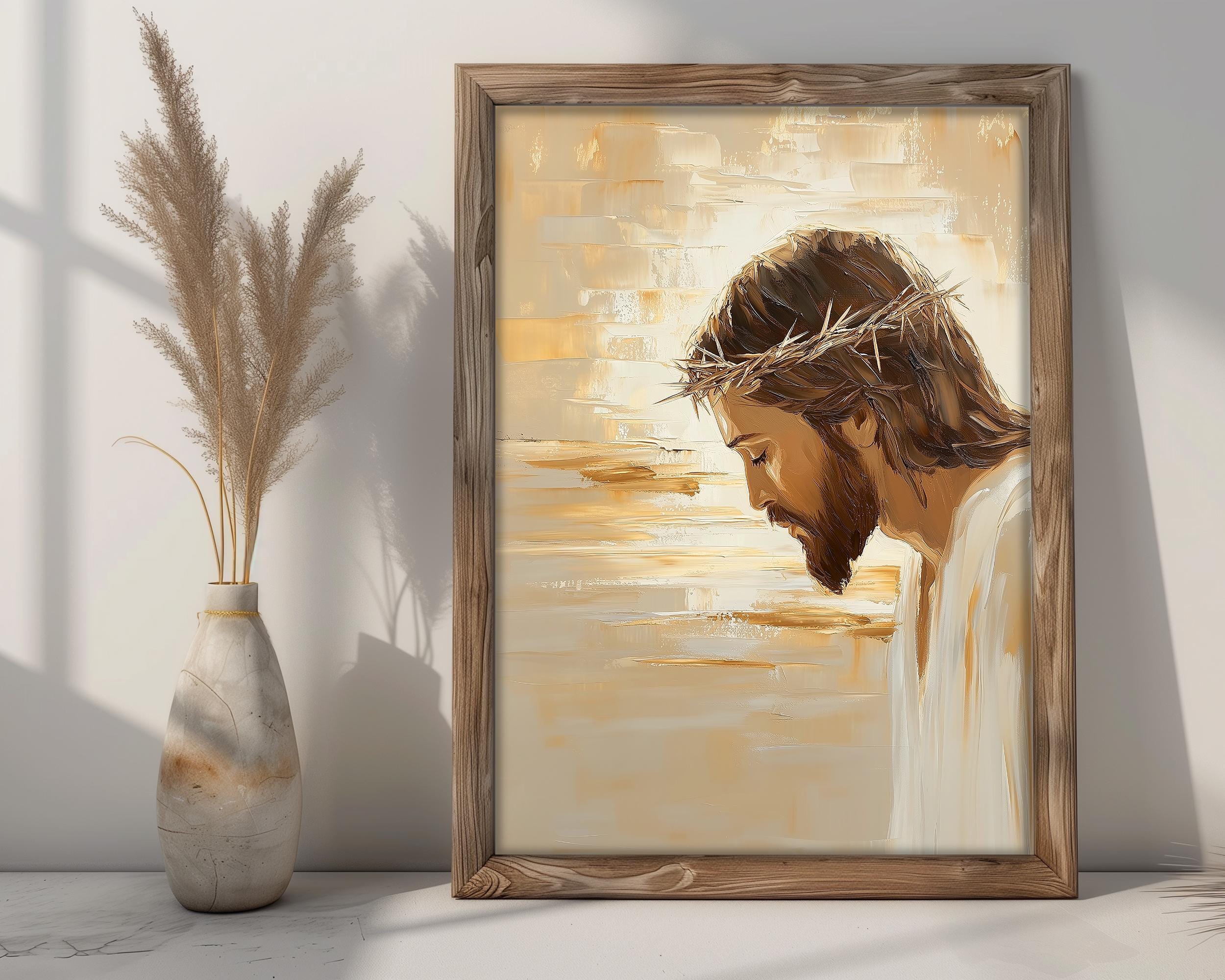 Jesus Portrait Wall Art, Jesus Portrait , Bible Verse, Jesus Painting ...