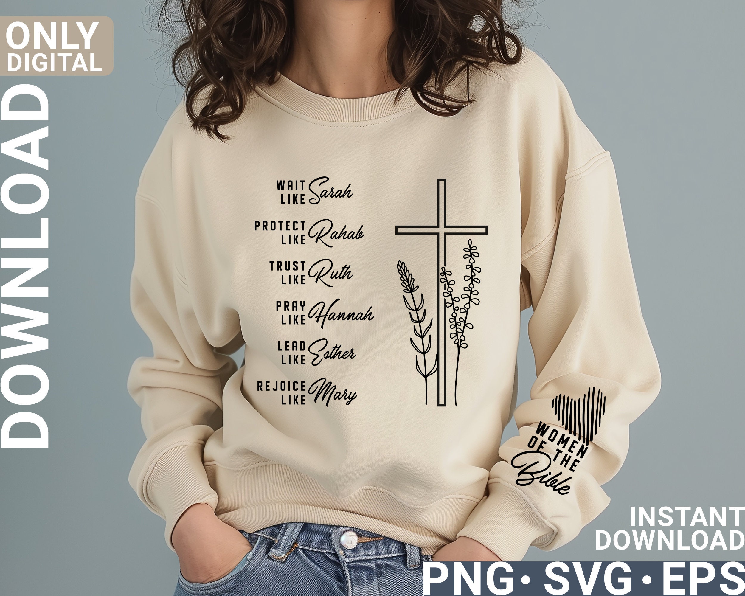 Women of the Bible Svg Png, Boho Christian Svg Png, Jesus Svg ...