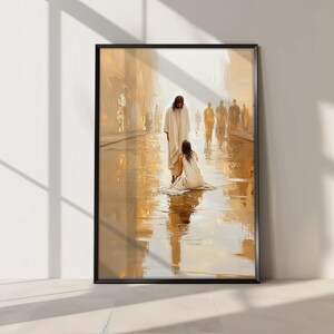 Woman Touches Jesus DIGITAL DOWNLOAD, Healed Woman, Bible Art ...