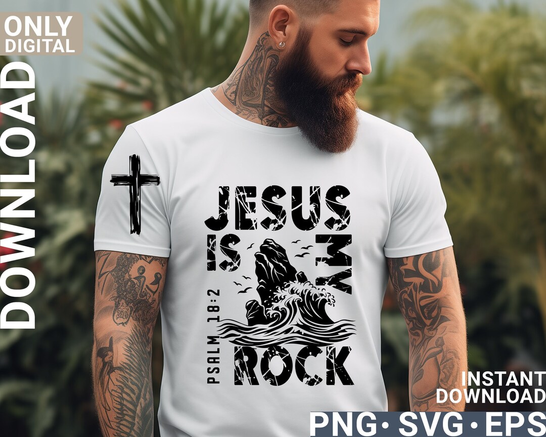 Jesus is My Rock Svg Png , Psalm 18:2, Christian Png, Christian Clipart ...