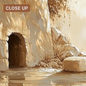 He is Risen, Empty Tomb WALL Art, Jesus Print, Jesus Art, Resurrection ...