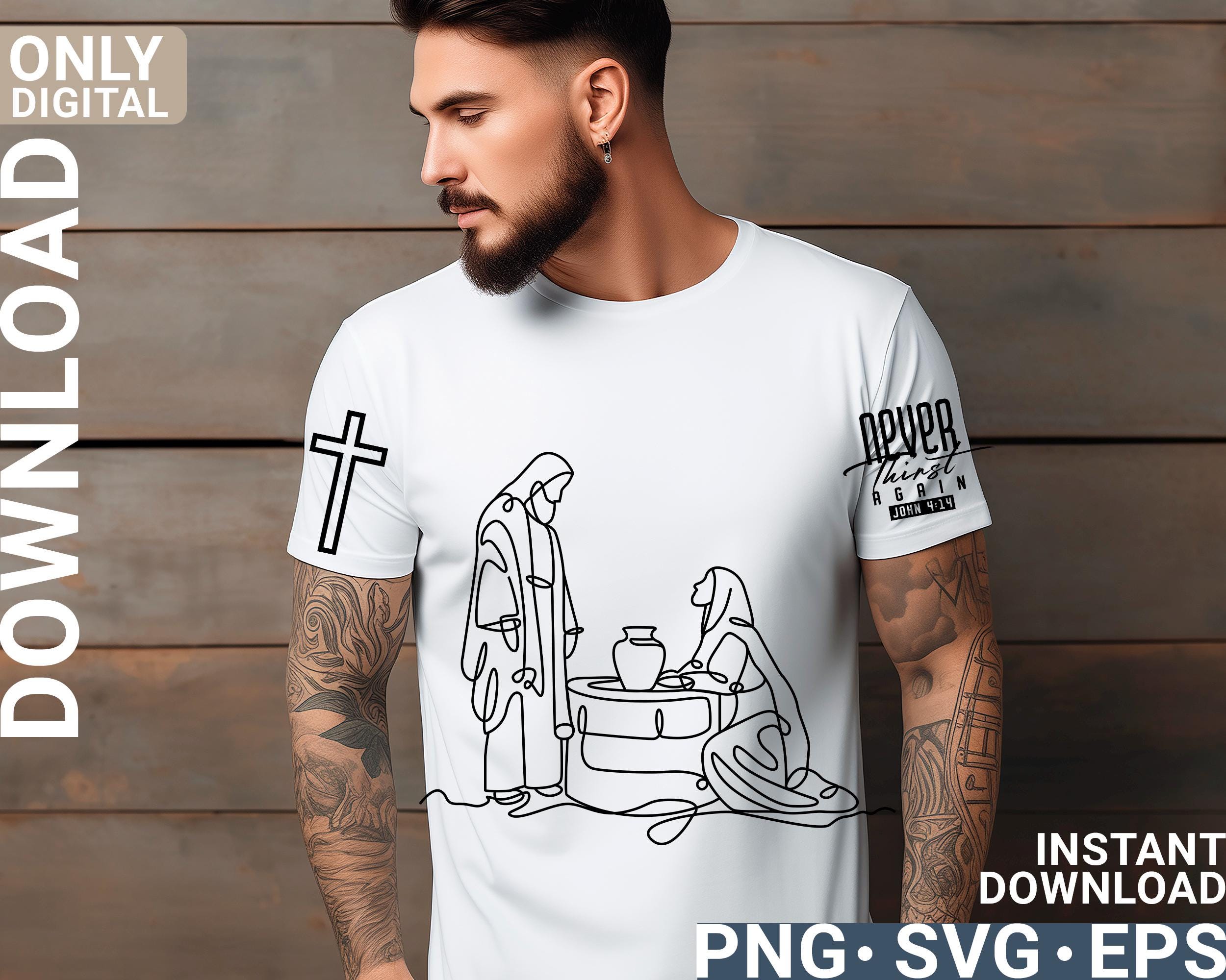 Woman at the Well Svg Png Shirt Design, Samaritan Woman Svg Png, Jesus ...
