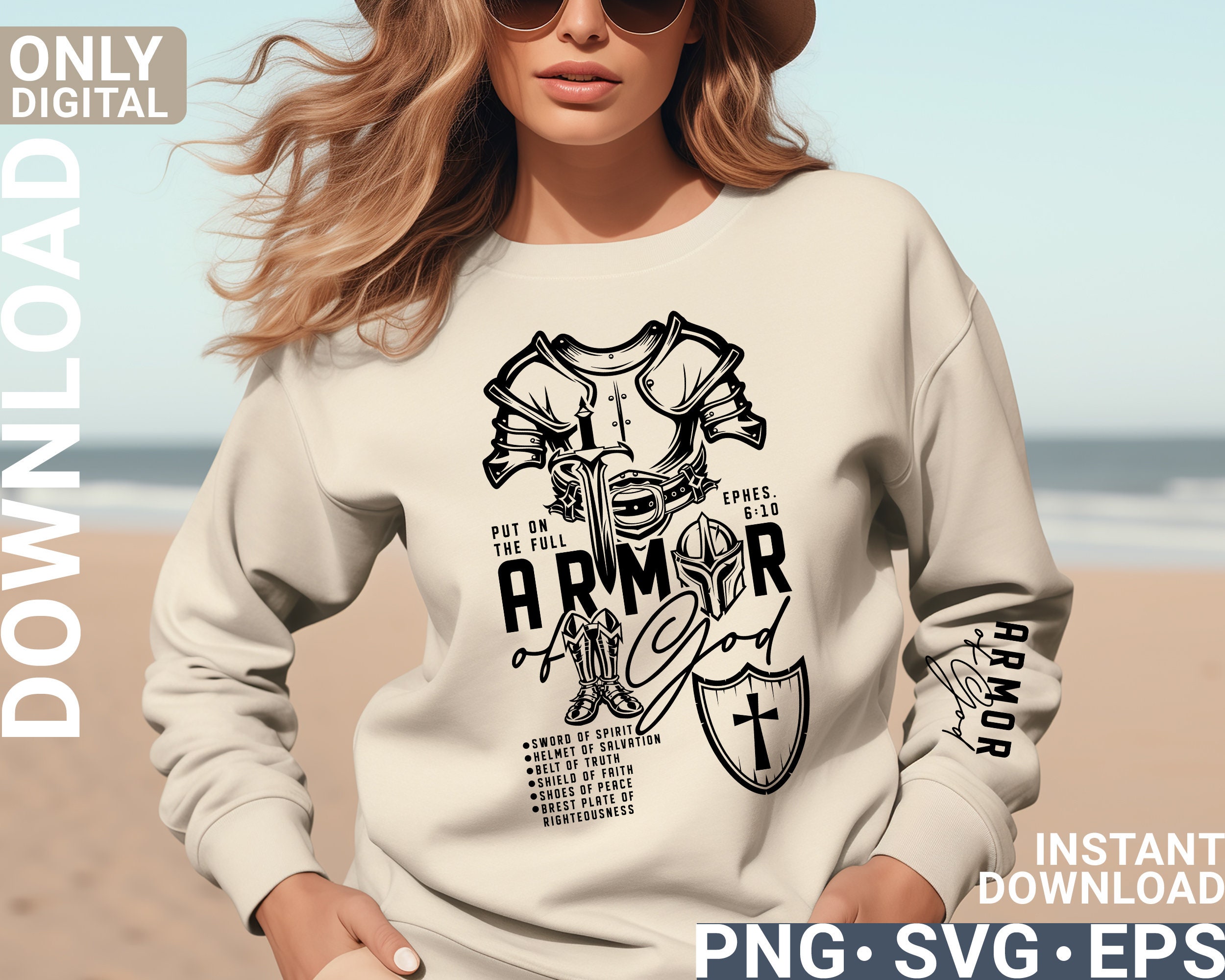 Armor of God Svg Png Shirt Design, Digital Download - Etsy