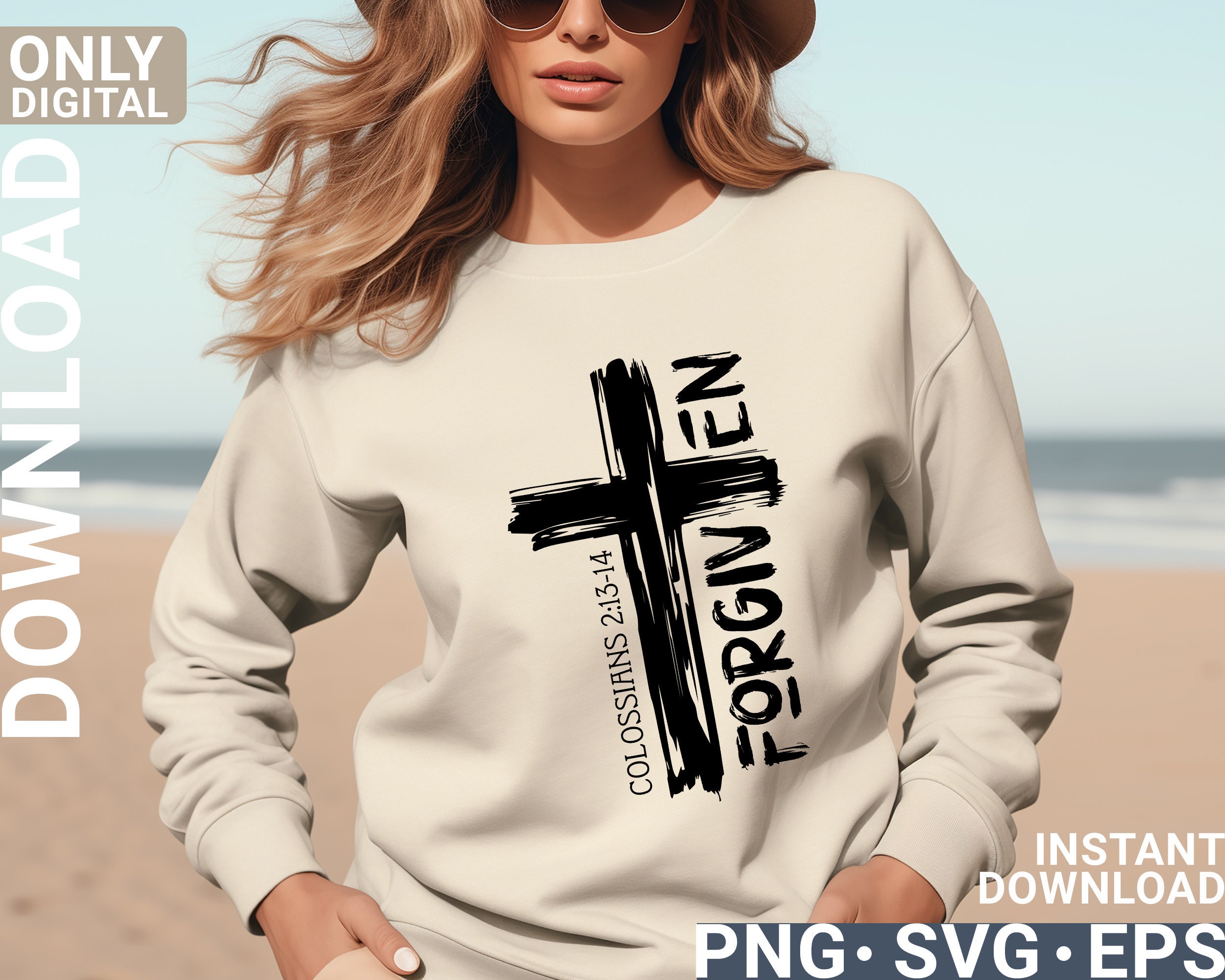 Forgiven SVG Png, Inspirational Svg, Redemption Svg, Christian Svg ...