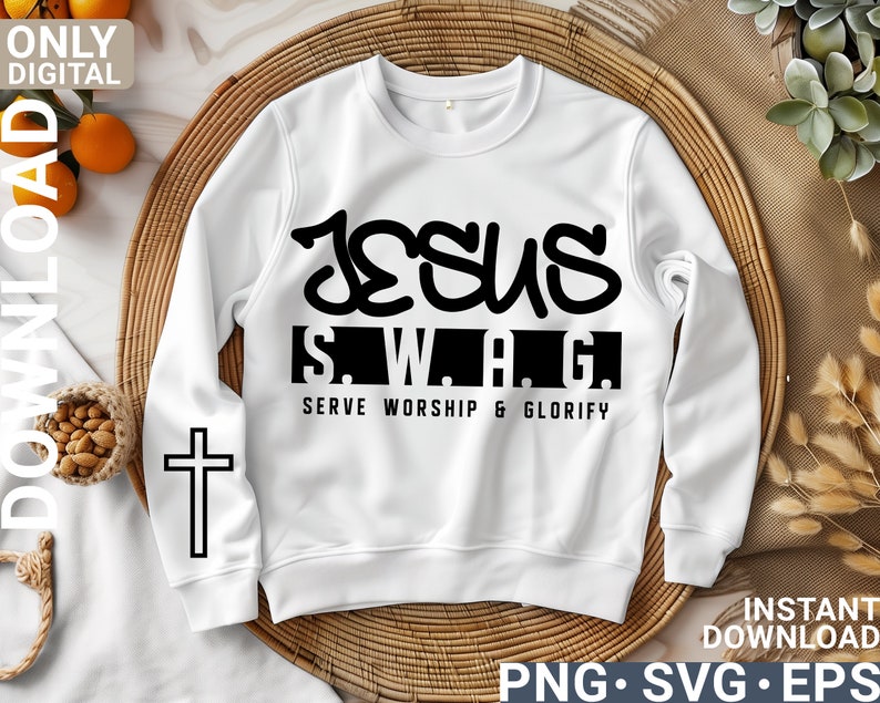 Jesus SWAG Serve Worship and Glorify SVG Png, Christian Svg, Jesus Svg ...