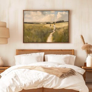 Rustic Christian Landscape Wall Art Woman at the Well, Scripture Art ...