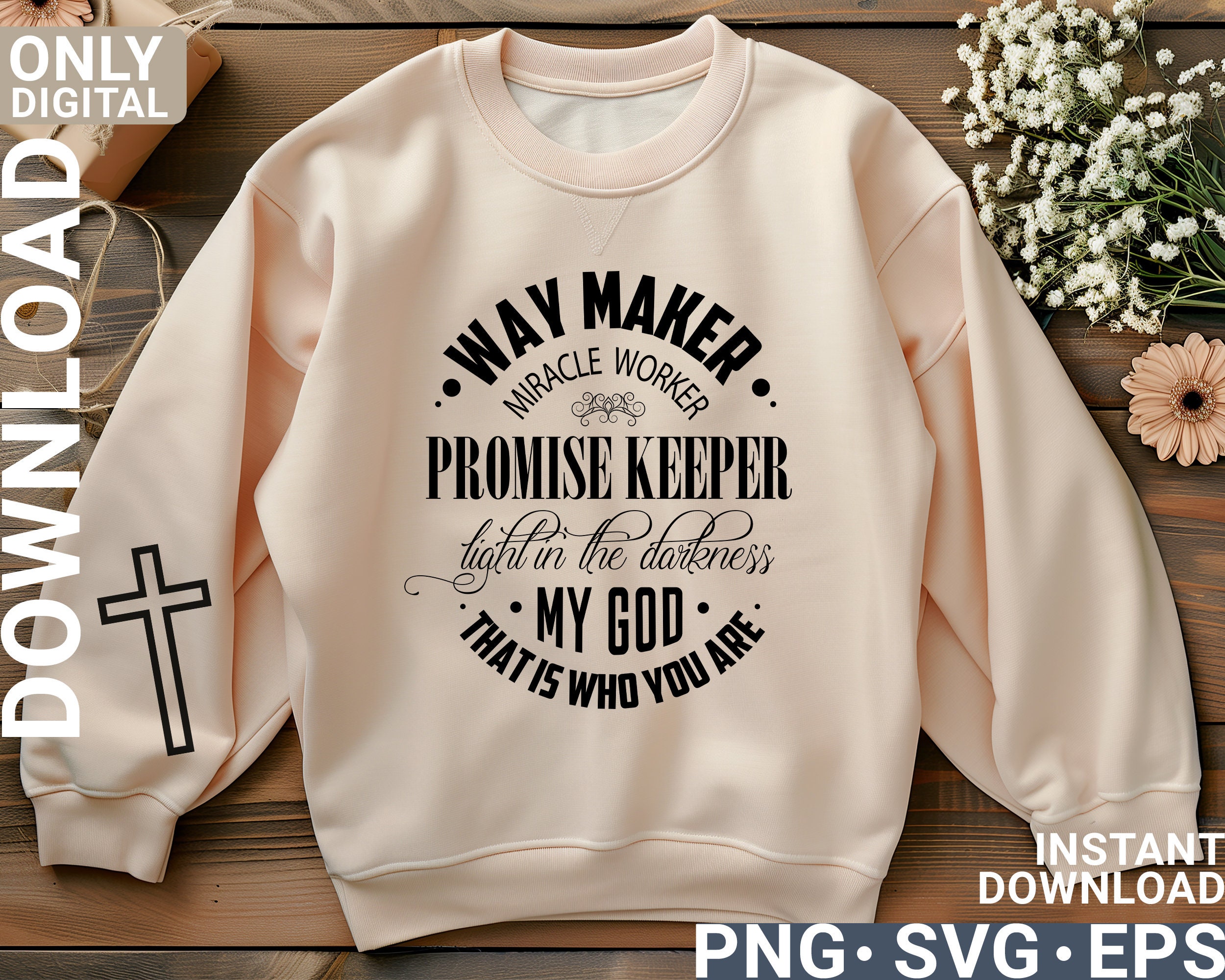 Way Maker SVG Png, Miracle Worker, Instant Download, Christian Shirt ...