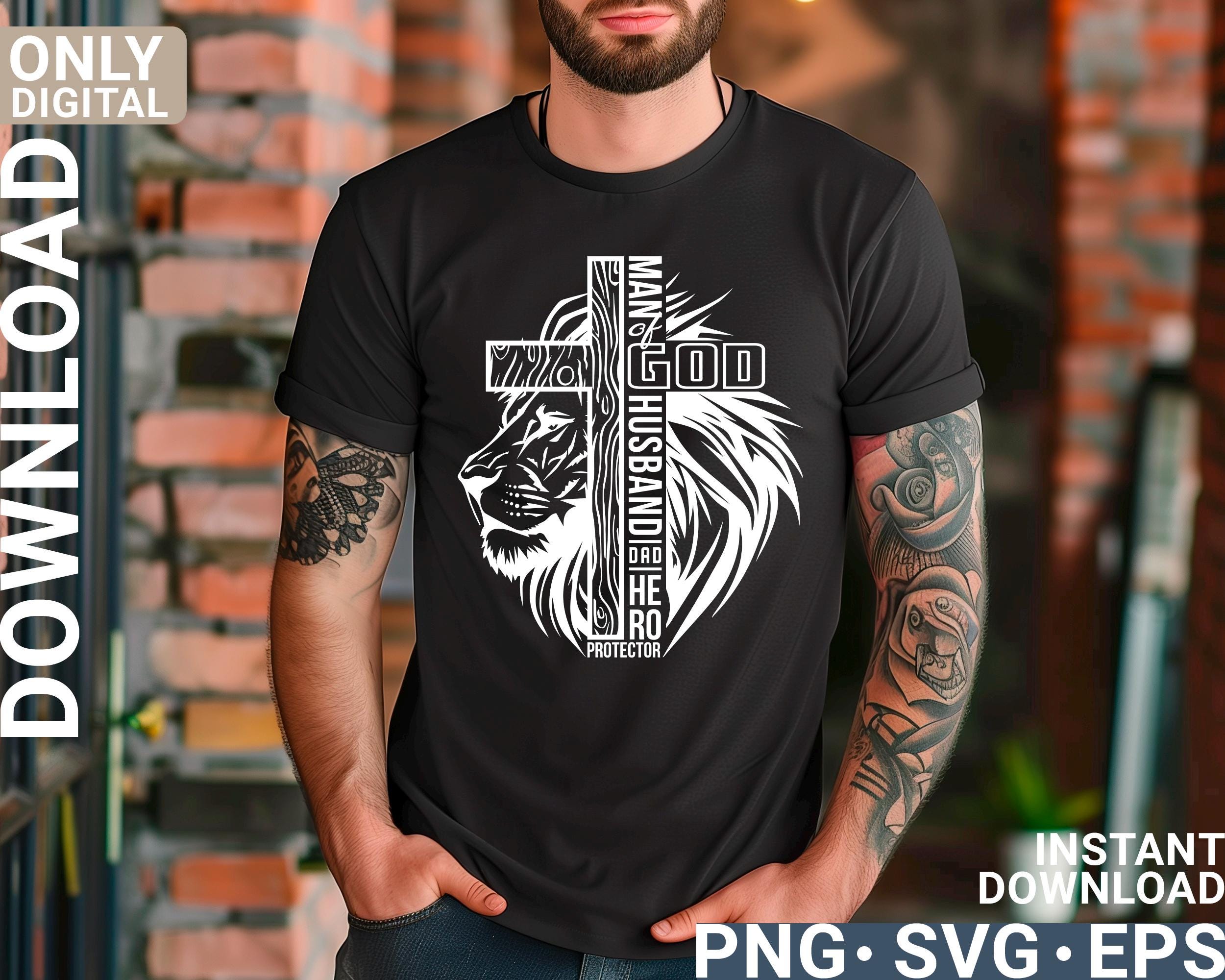 Man of God Svg Png Christian Shirt Design, Christian Dad Shirt, Gift ...