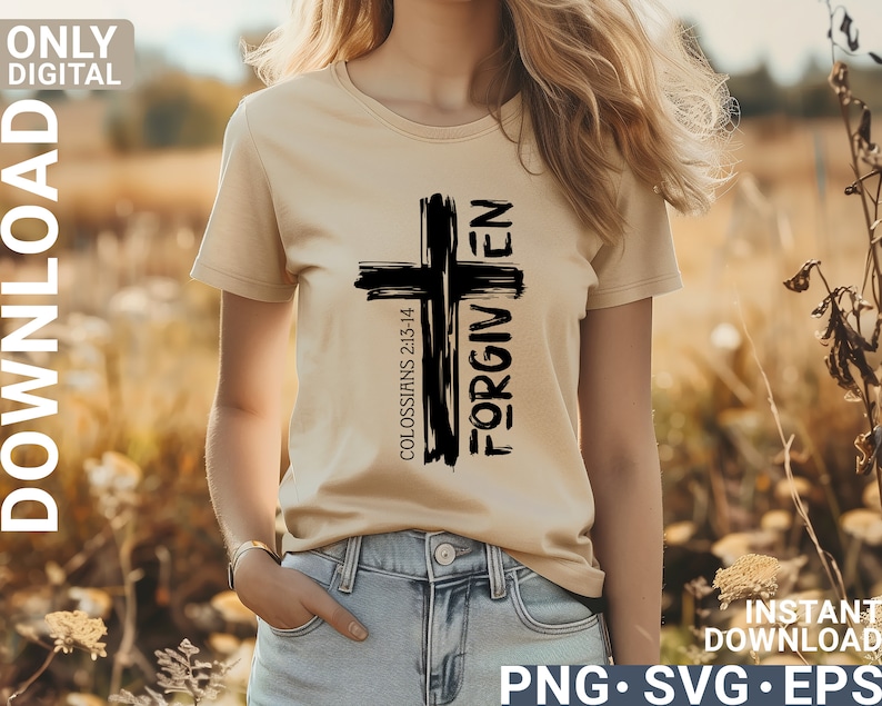 Forgiven SVG Png, Inspirational Svg, Redemption Svg, Christian Svg ...