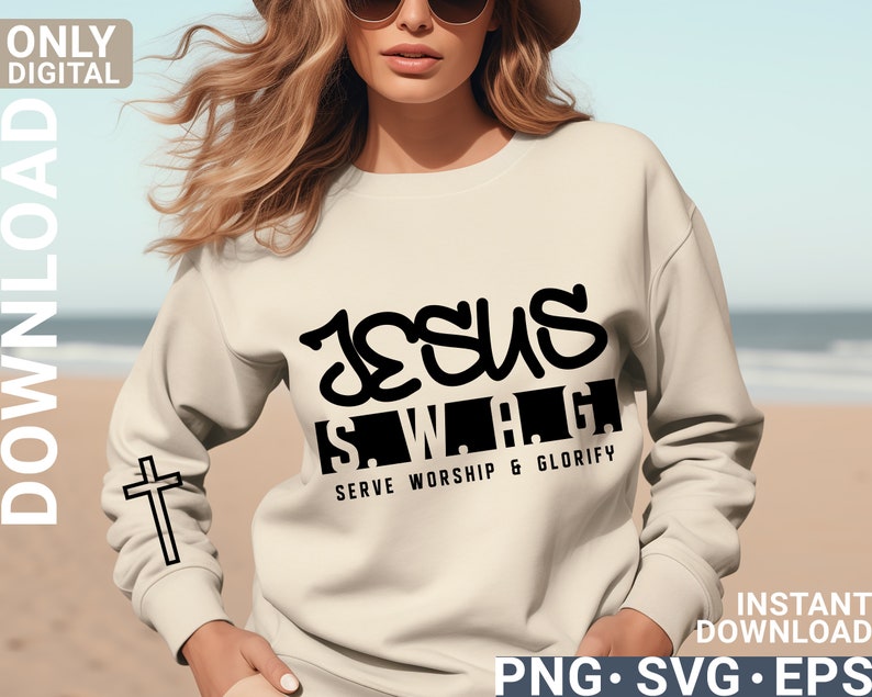 Jesus SWAG Serve Worship and Glorify SVG Png, Christian Svg, Jesus Svg ...