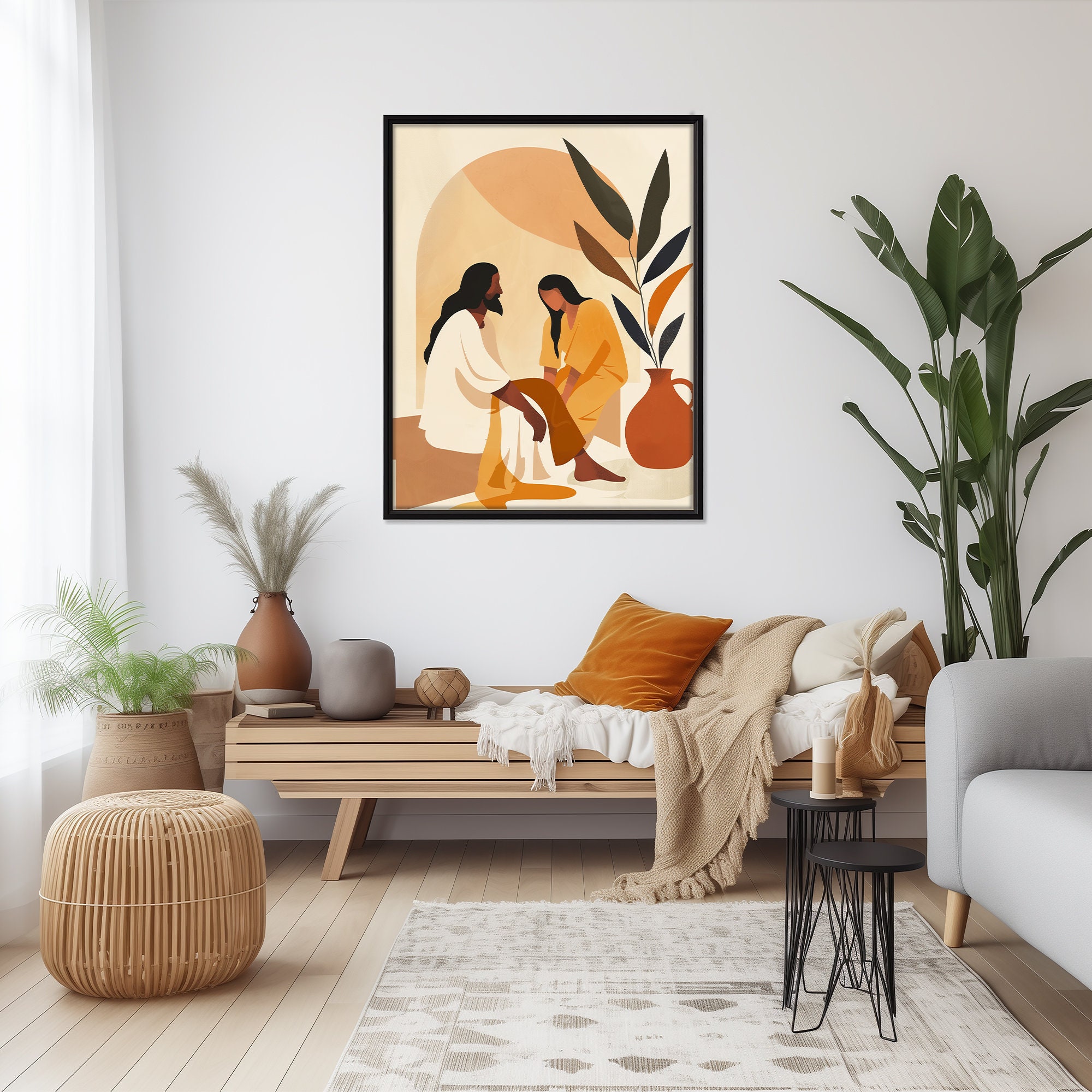 Mary With Alabaster Flask, Digital Print, John 12:3, Jesus Print, Bible ...