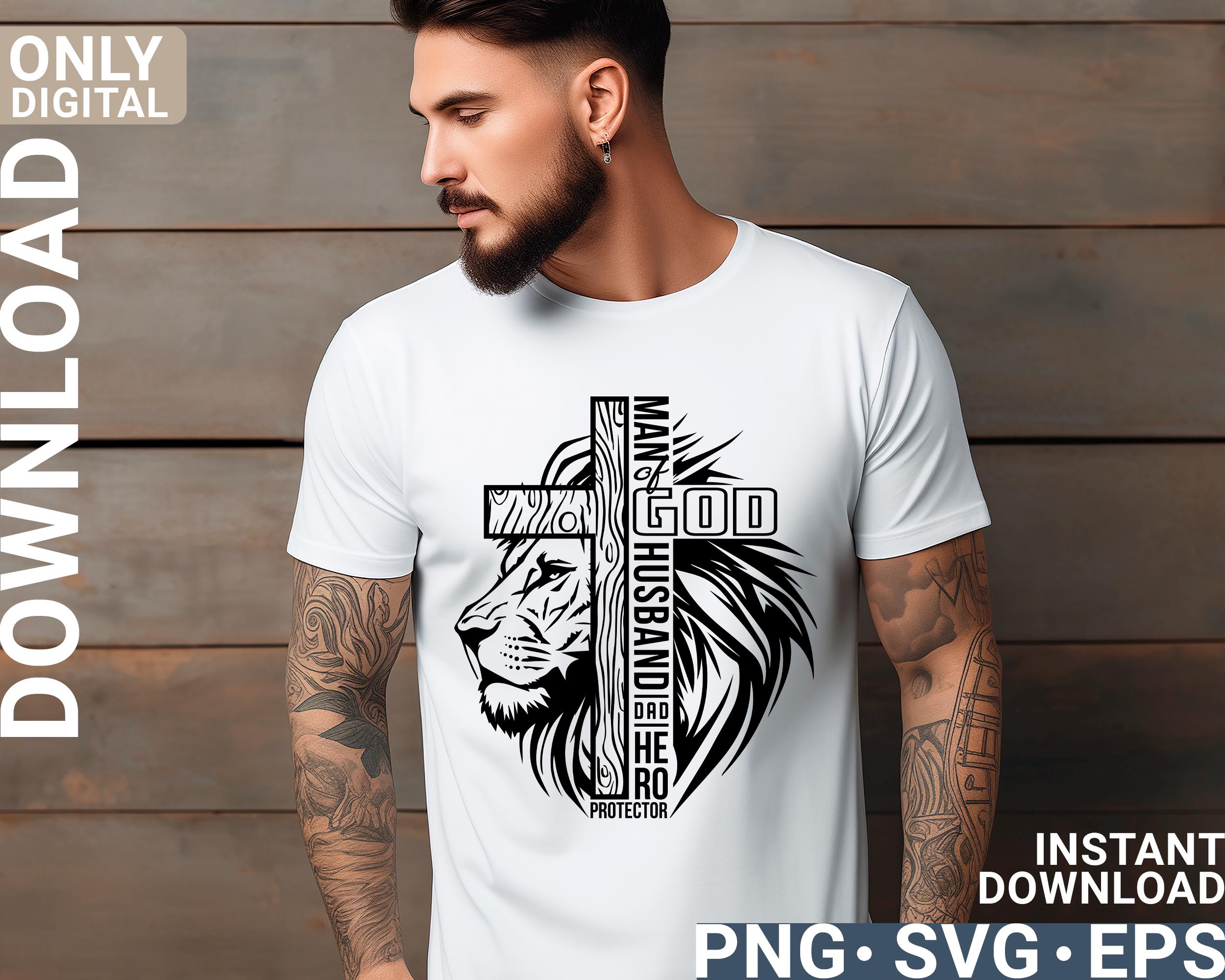 Man of God Svg Png Christian Shirt Design, Christian Dad Shirt, Gift ...