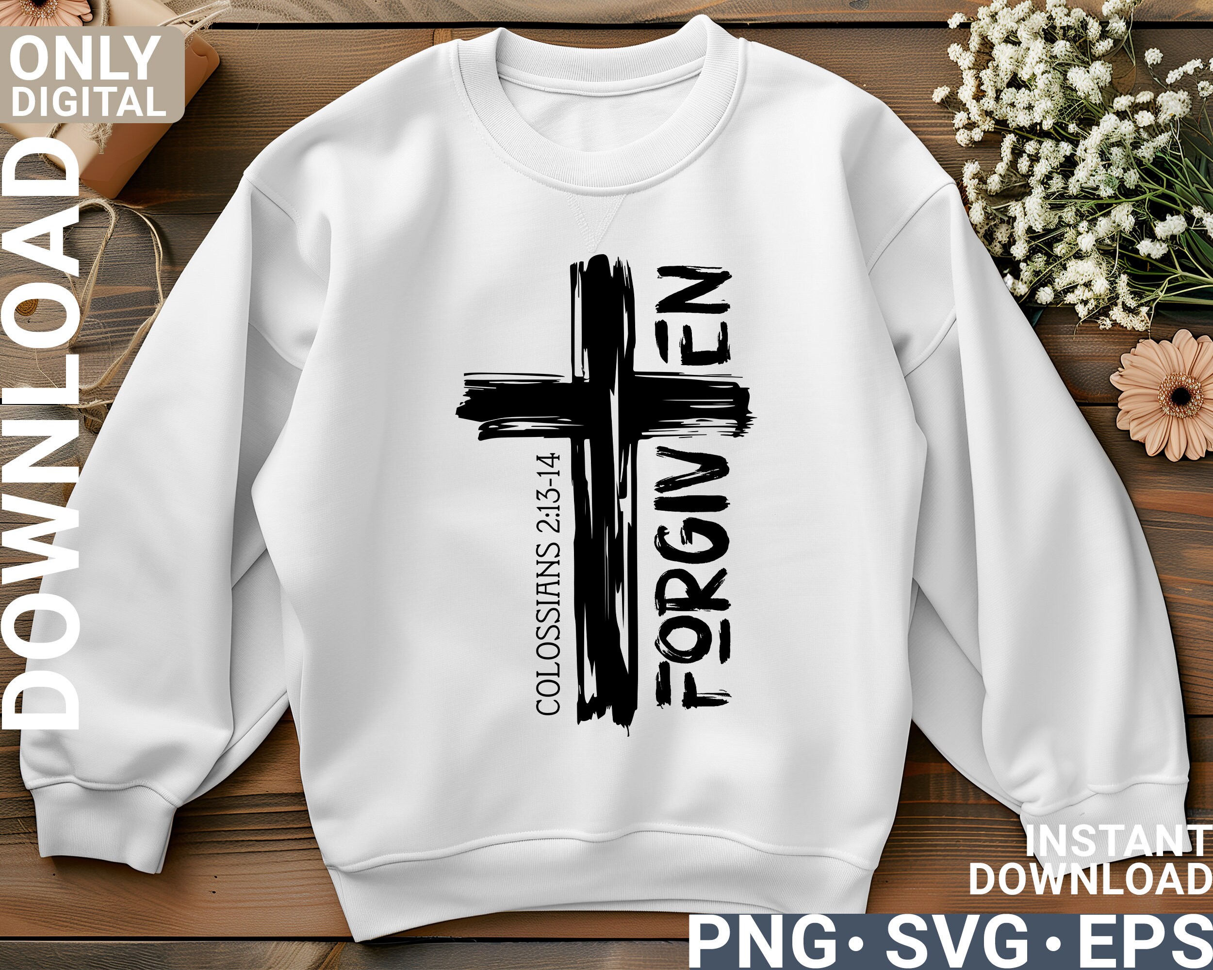 Forgiven SVG Png, Inspirational Svg, Redemption Svg, Christian Svg ...