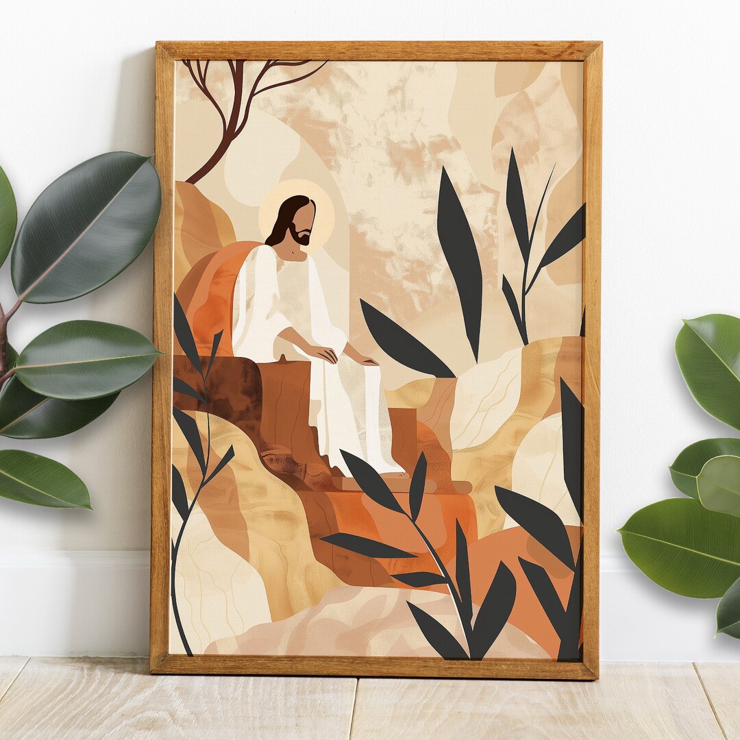 Jesus Christ on the Throne Boho Christian Art, Christian Wall Art, Home ...