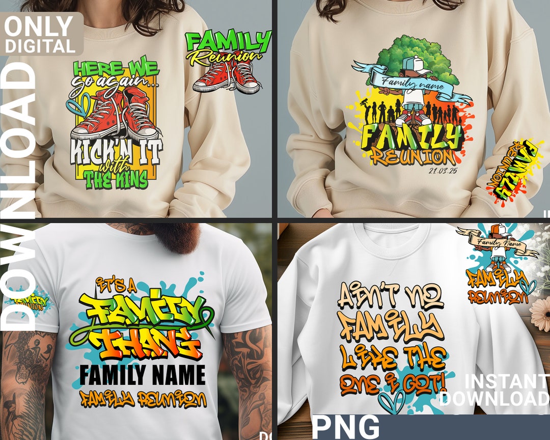 Black Family Reunion Png Sublimations Shirt Designs, Retro Family ...