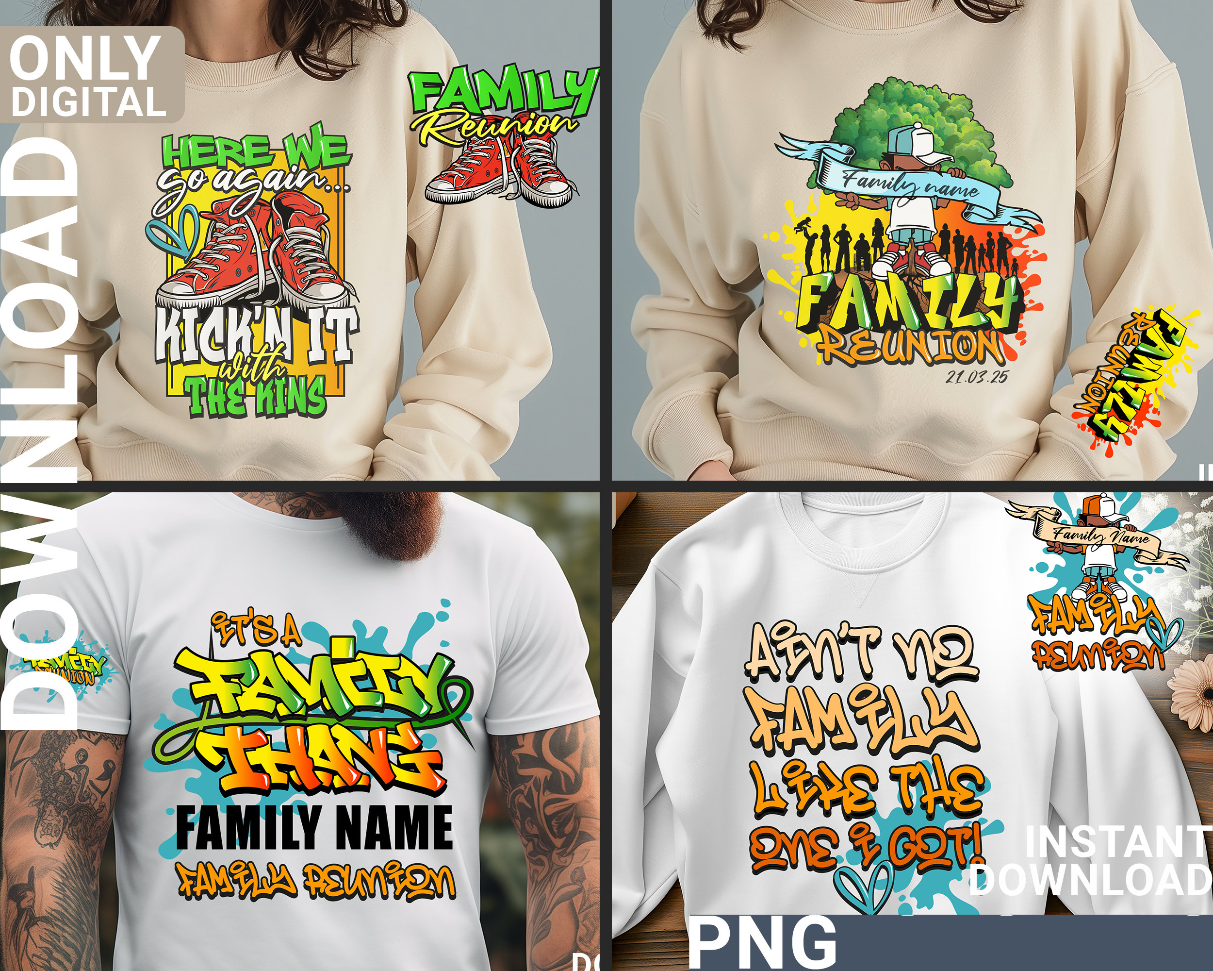 Black Family Reunion Png Sublimations Shirt Designs, Retro Family ...