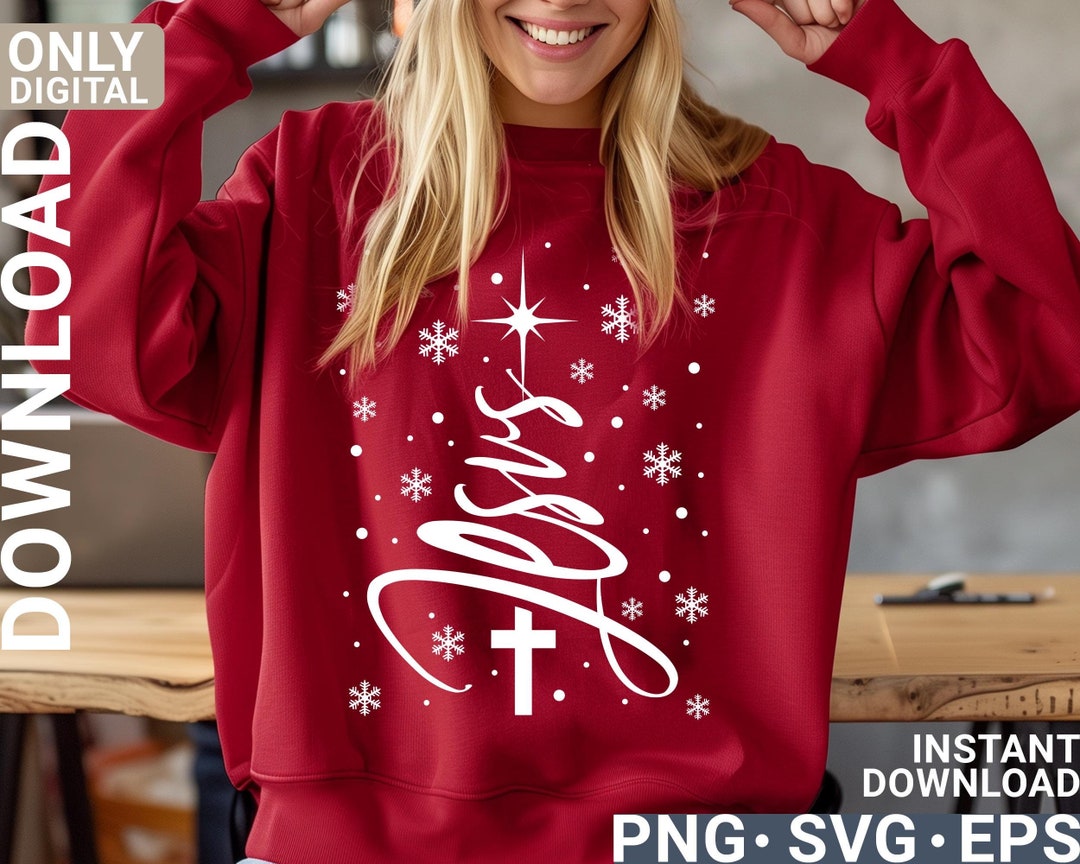Jesus Christmas Tree Svg , Christian Christmas Svg, Jesus Svg ...