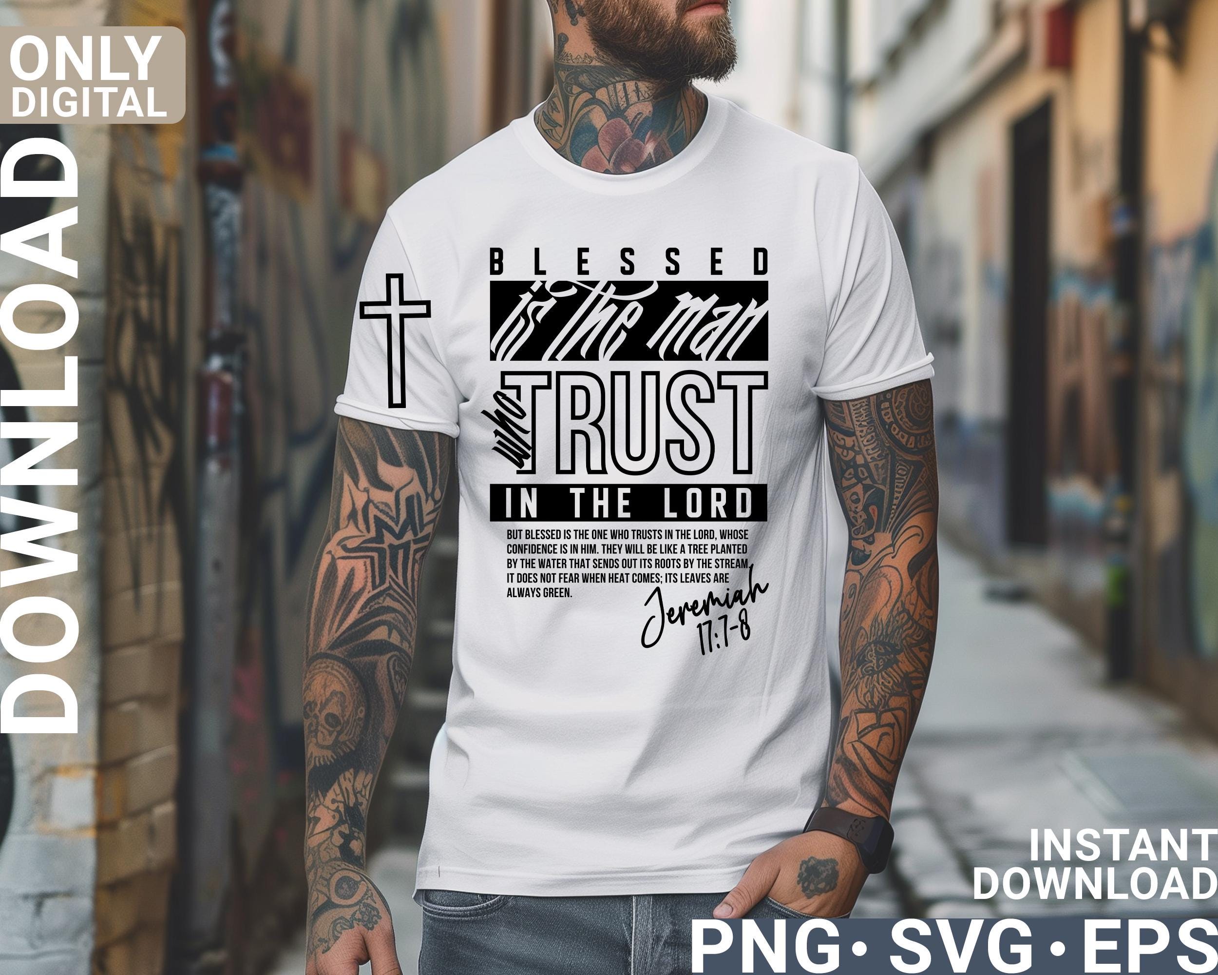 Blessed is the Man Svg Png Christian Jesus Shirt Design, Faith Shirt ...