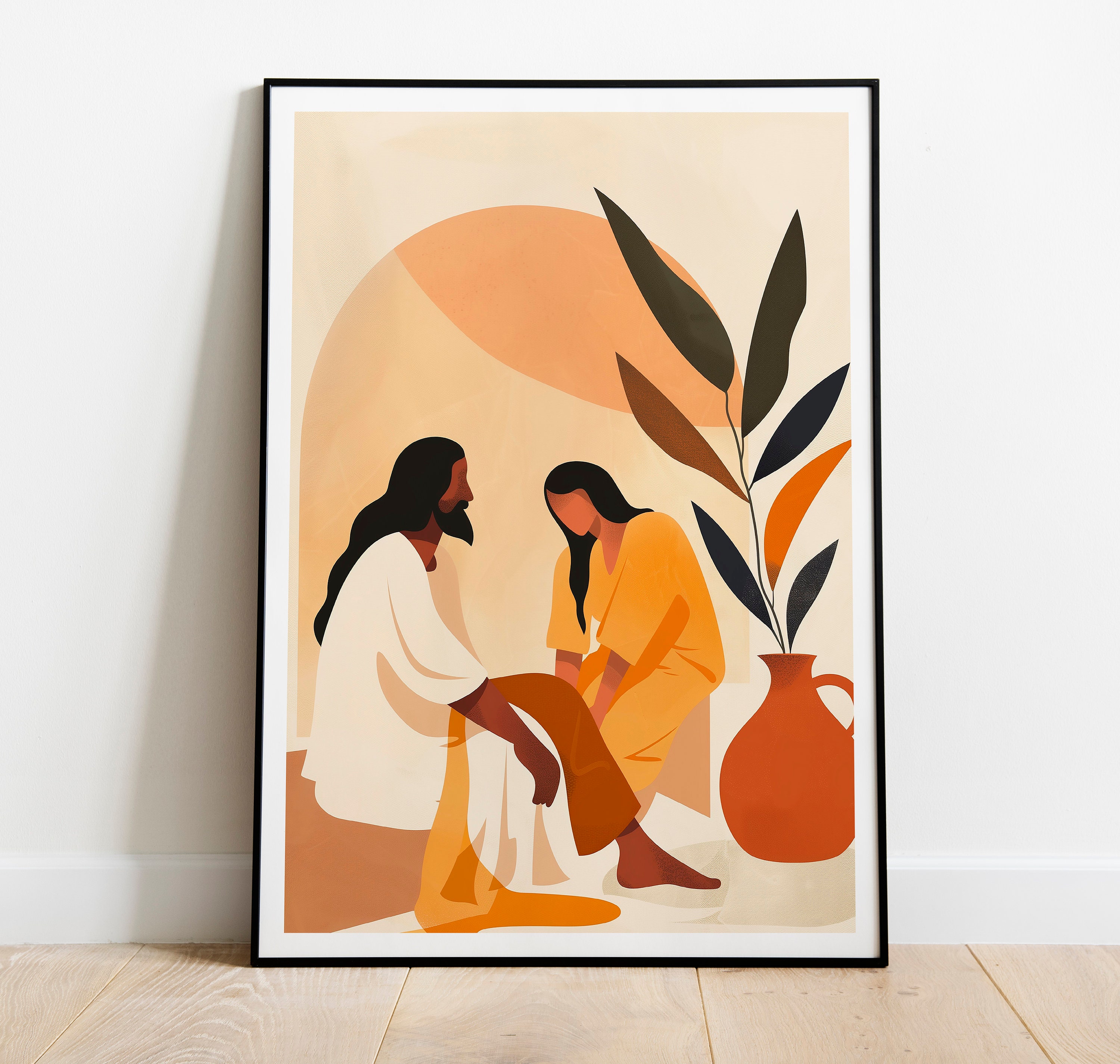 Mary With Alabaster Flask, Digital Print, John 12:3, Jesus Print, Bible ...