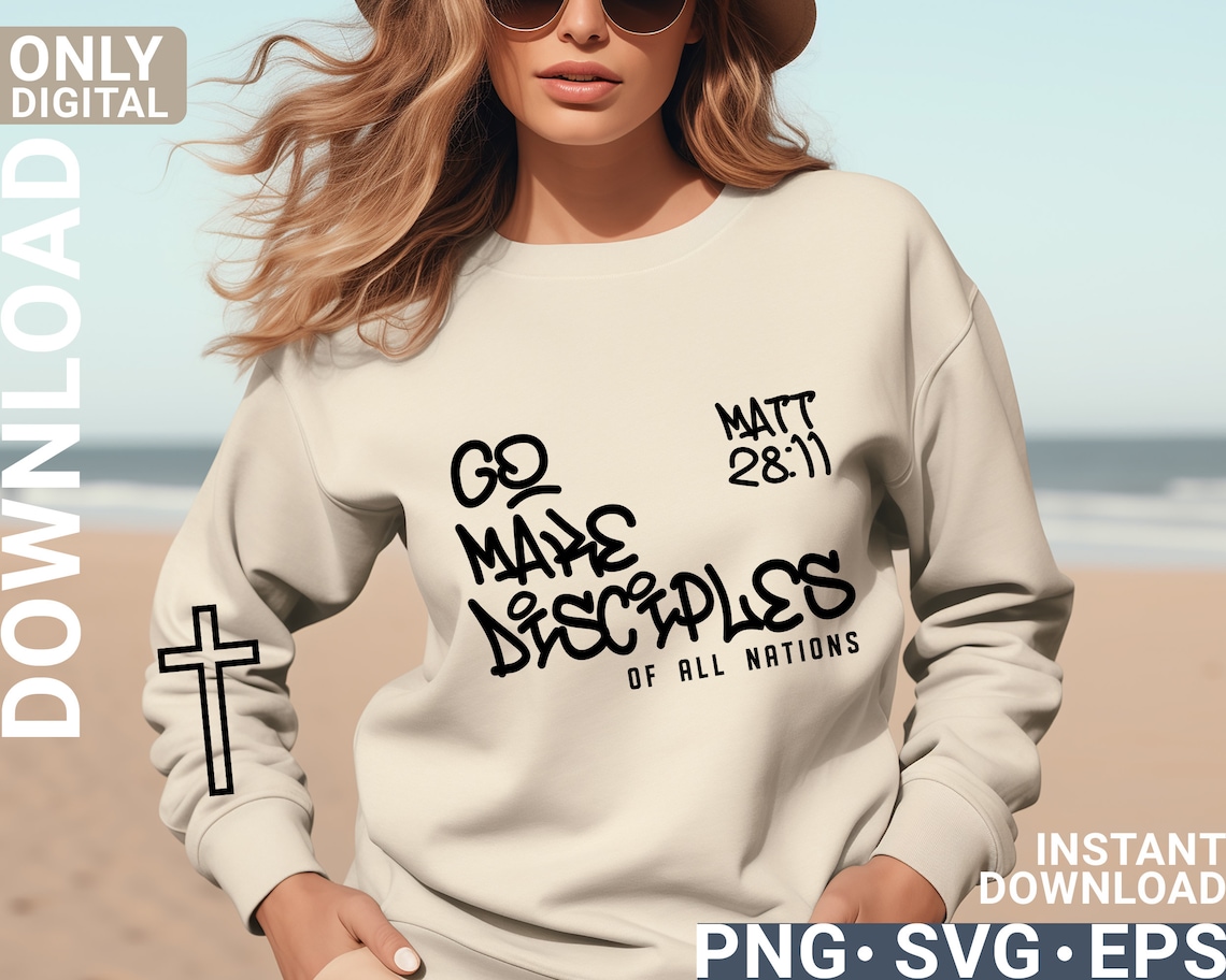 Go Make Disciples Svg Png , Baptism Svg Png , Matt 28:11 Svg, Bible Svg ...