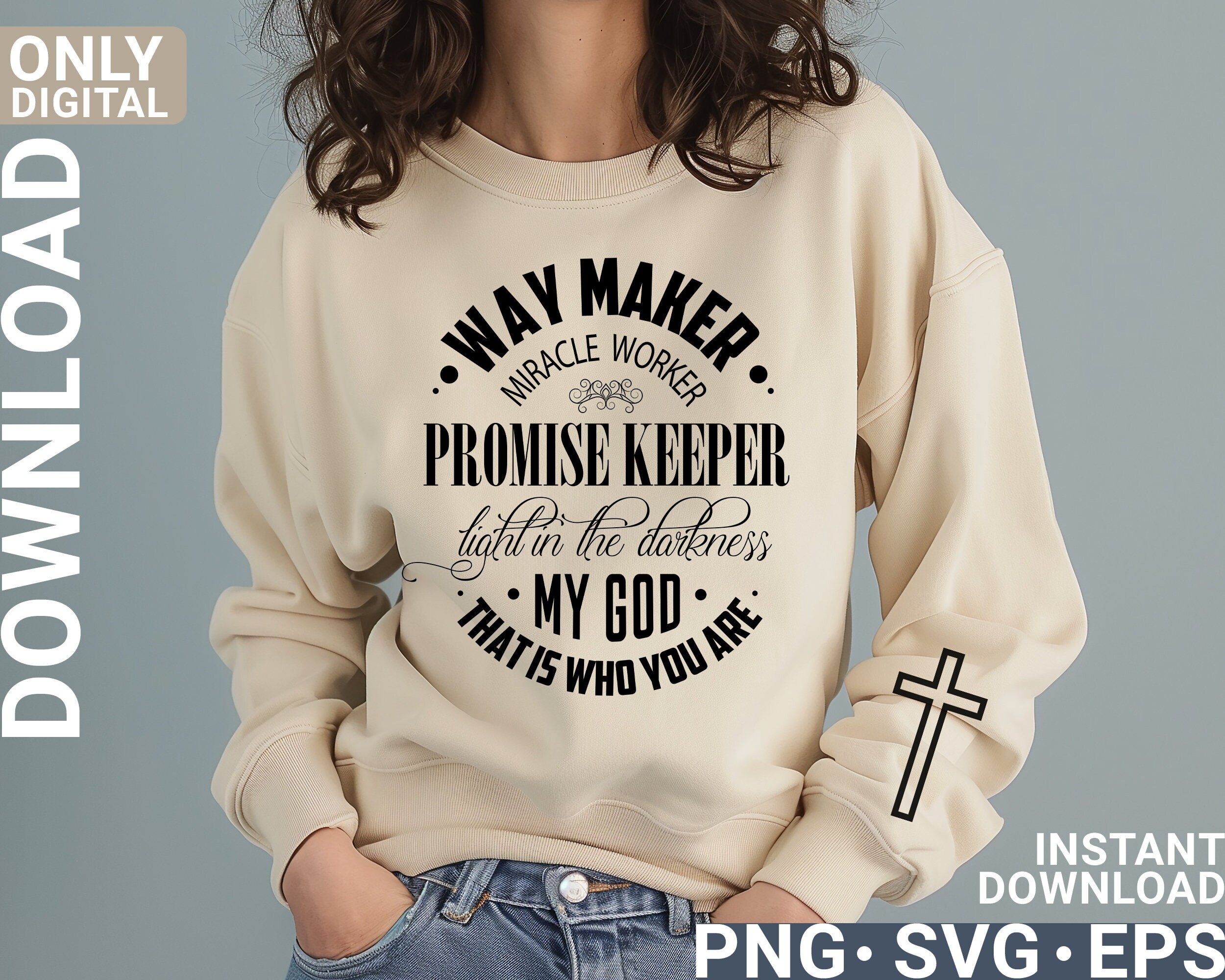 Way Maker SVG Png, Miracle Worker, Instant Download, Christian Shirt ...