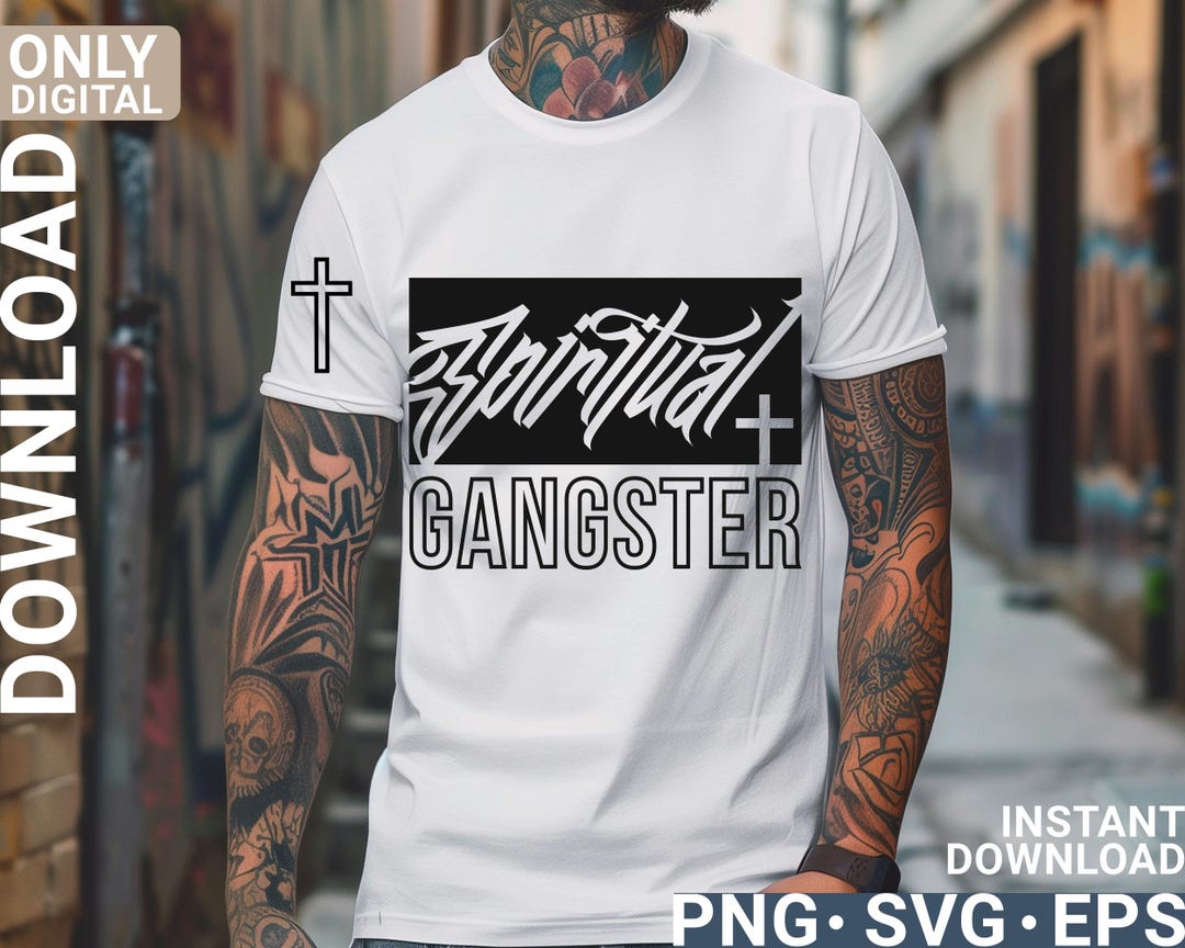 Spiritual Gangster Shirt Svg Png Christian Design, Christian Shirt ...