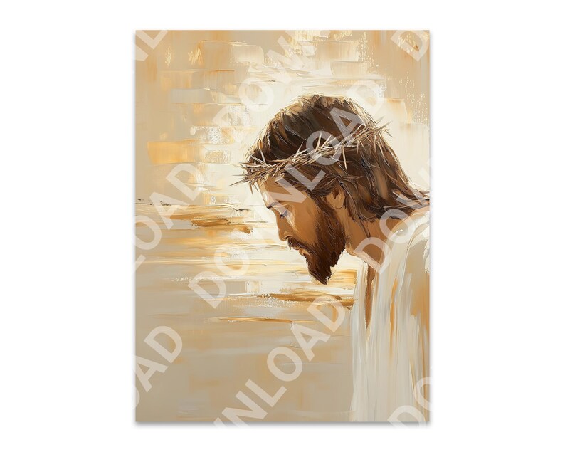 Jesus Portrait Wall Art, Jesus Portrait , Bible Verse, Jesus Painting ...
