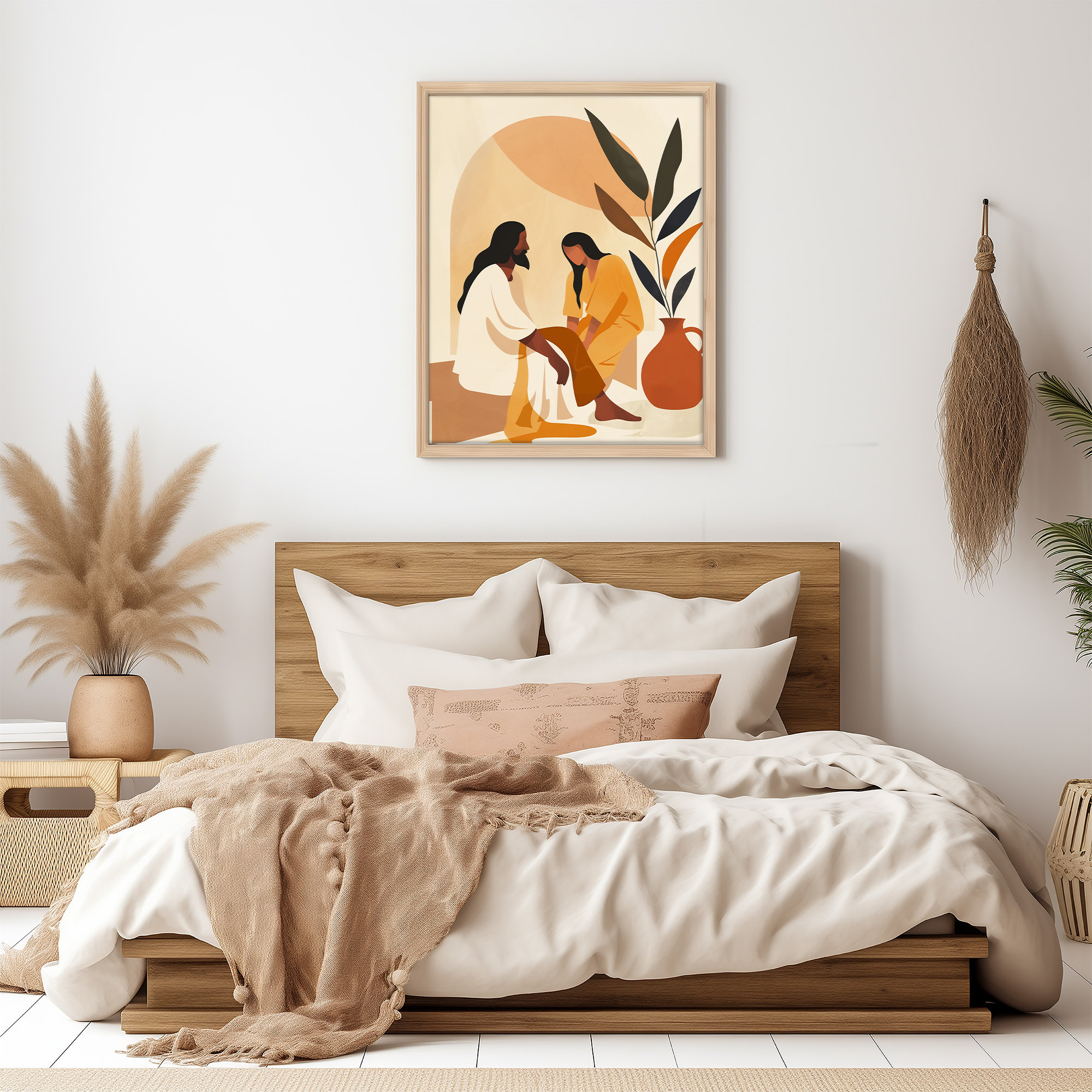 Mary With Alabaster Flask, Digital Print, John 12:3, Jesus Print, Bible ...