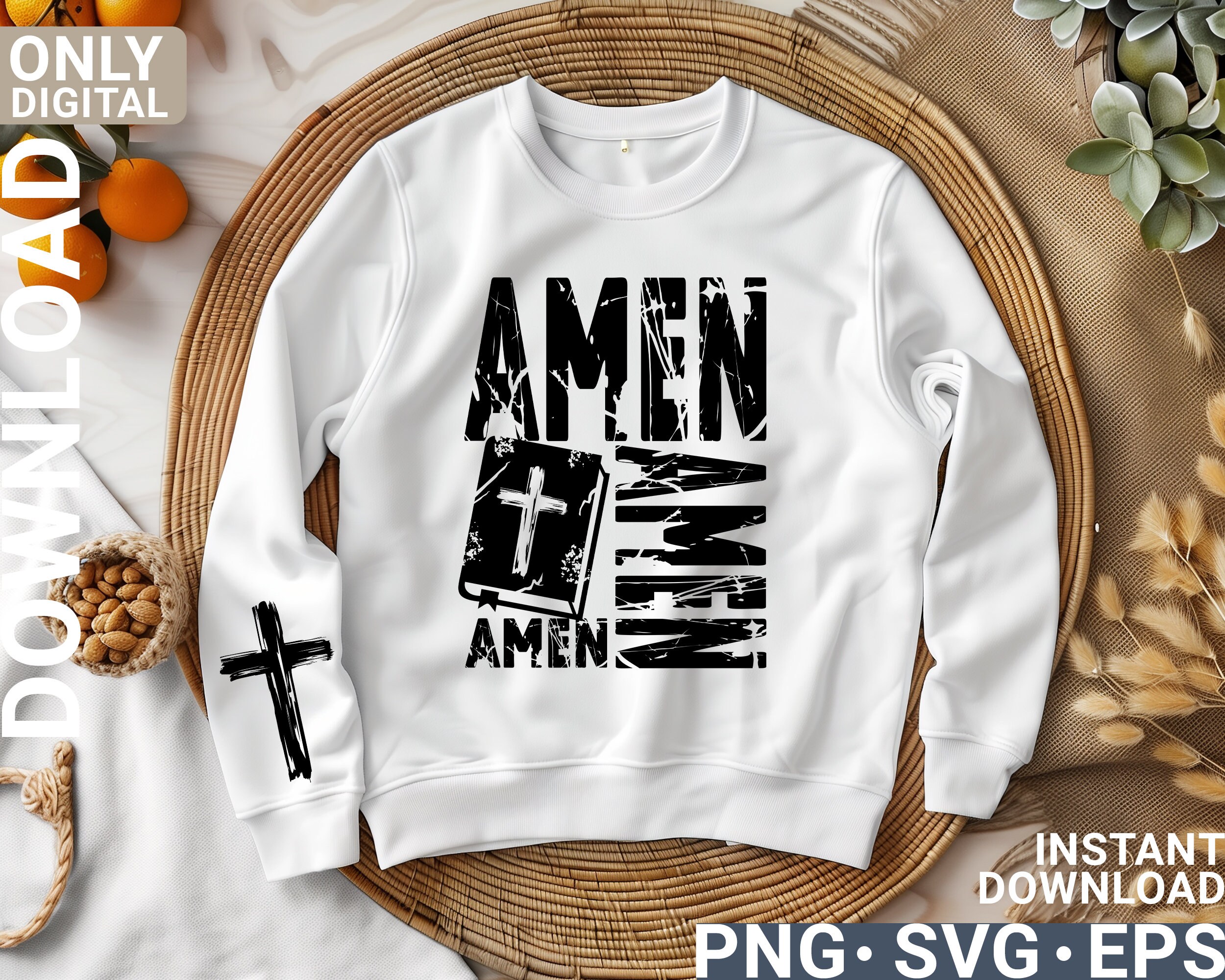 Vintage Amen Svg Png, Christian Svg, Pray Svg, Prayer Svg, Religious ...