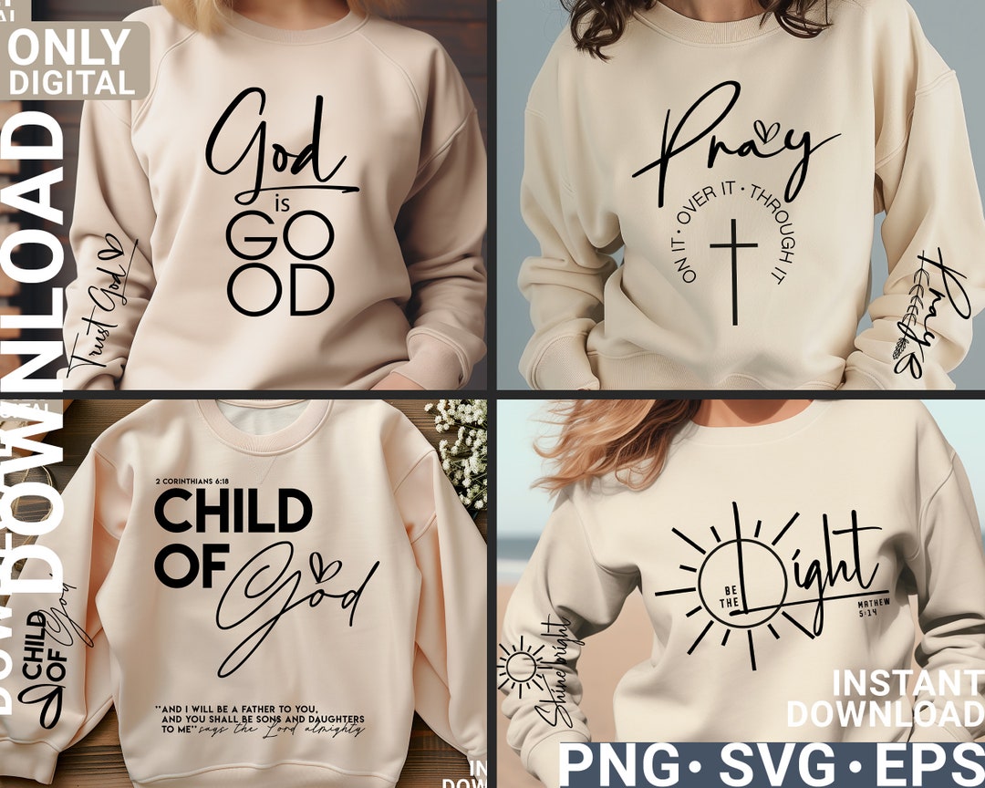 Pray Svg, God is Good Svg, Child of God Svg, Be the Light, Bible Verse ...