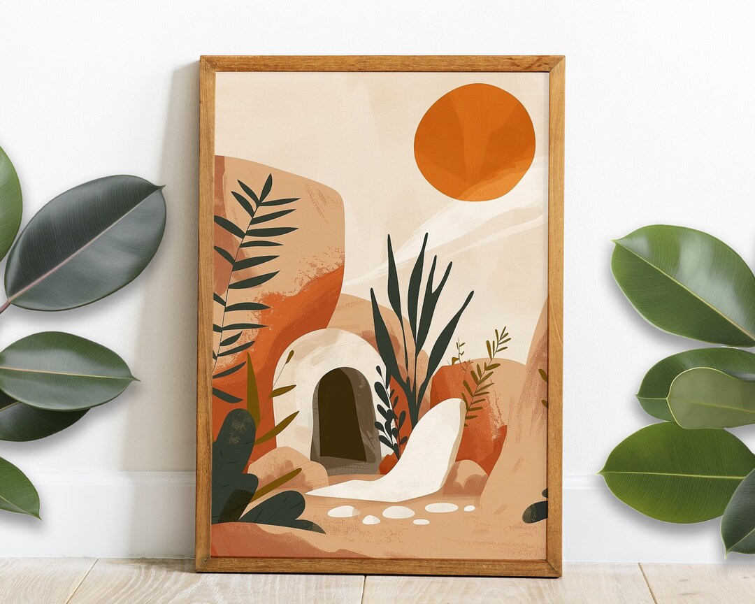 He is Risen, Digital Print, Empty Tomb Wall Art, Jesus Print, Jesus Art ...