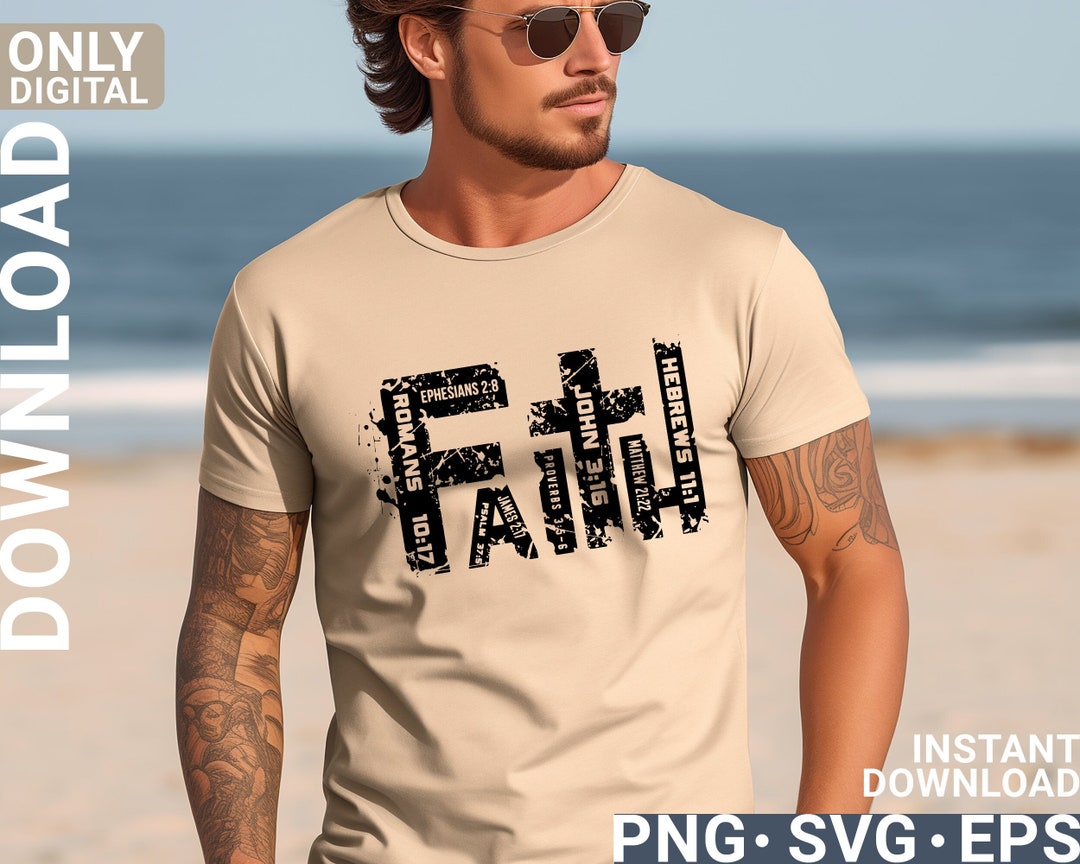 Faith Svg Png Sublimation Design, Christian Men Shirt Svg, Digital ...