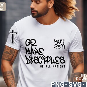 Go Make Disciples Svg Png , Baptism Svg Png , Matt 28:11 Svg, Bible Svg ...