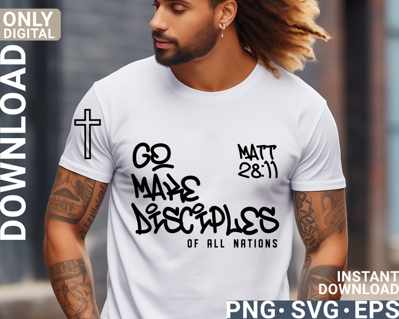 Go Make Disciples Svg Png , Baptism Svg Png , Matt 28:11 Svg, Bible Svg ...