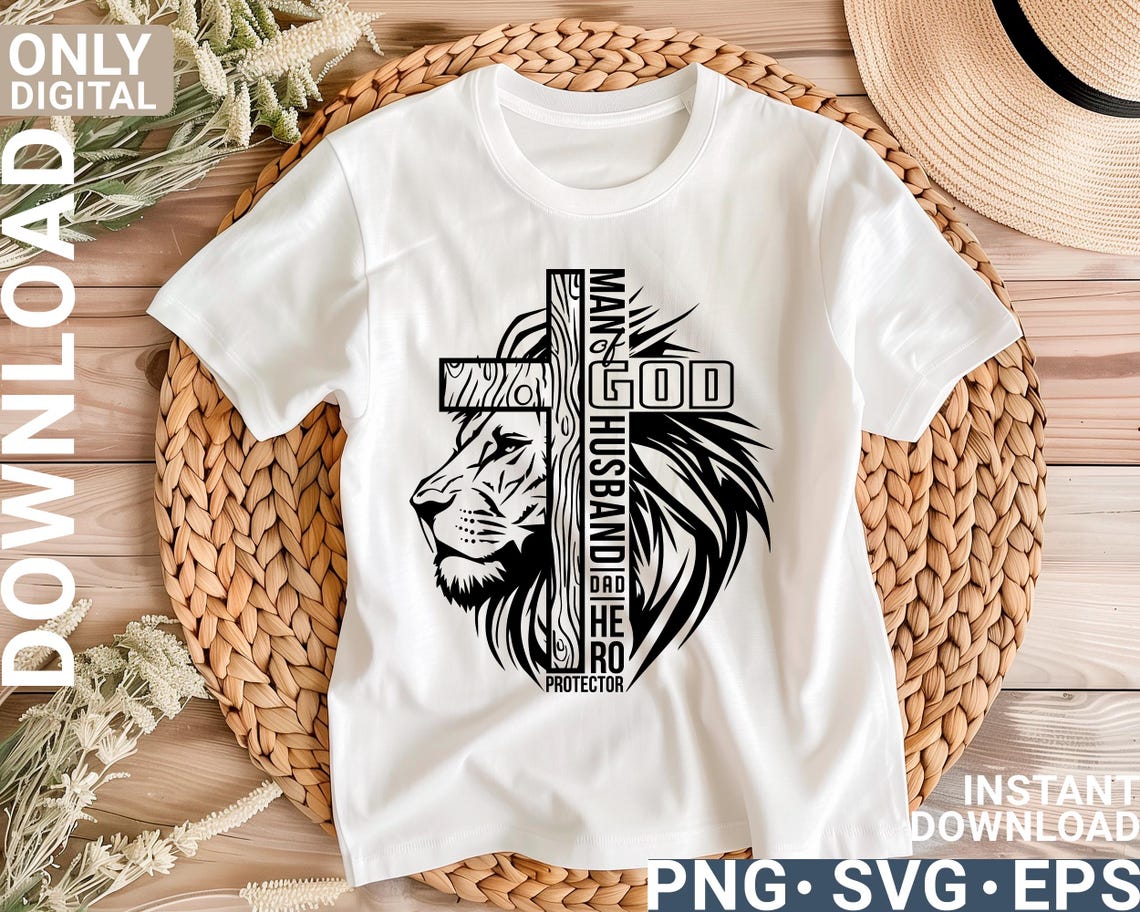 Man of God Svg Png Christian Shirt Design, Christian Dad Shirt, Gift ...