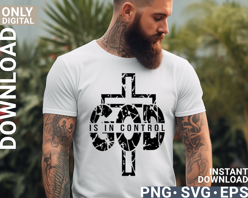 God is in Control Svg Png Christian Design, God Svg, Modern Christian ...