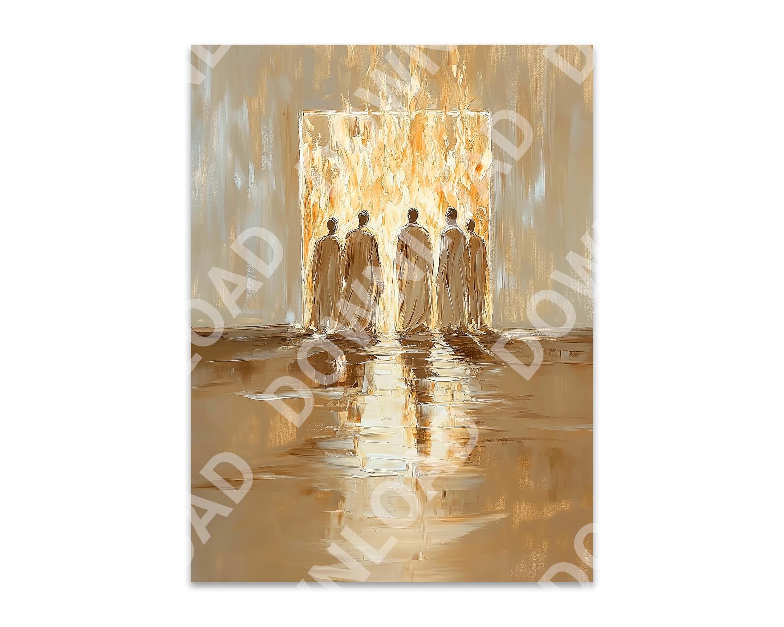 The Fiery Furnace DIGITAL DOWNLOAD, Bible Art, Jesus, Bible Verse ...