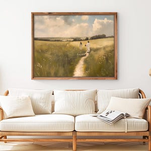 Rustic Christian Landscape Wall Art Woman at the Well, Scripture Art ...