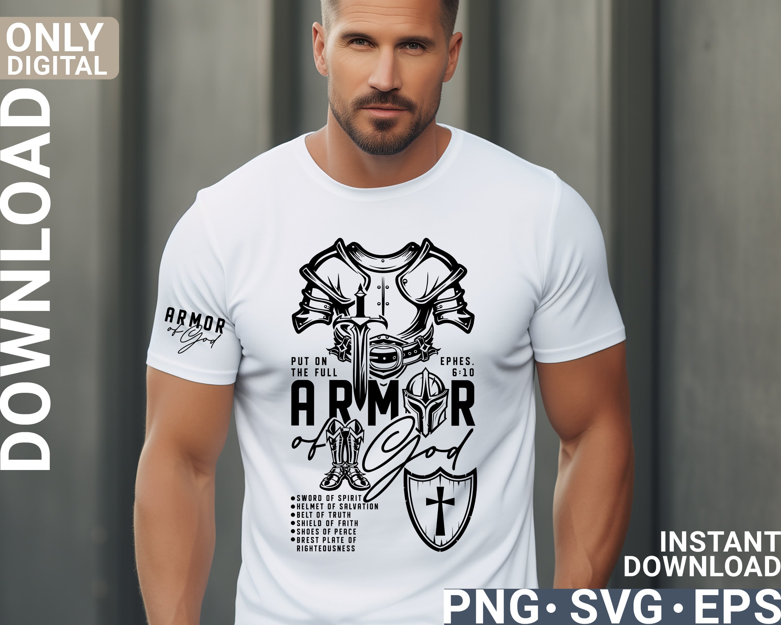 Armor of God Svg Png Shirt Design, Digital Download - Etsy